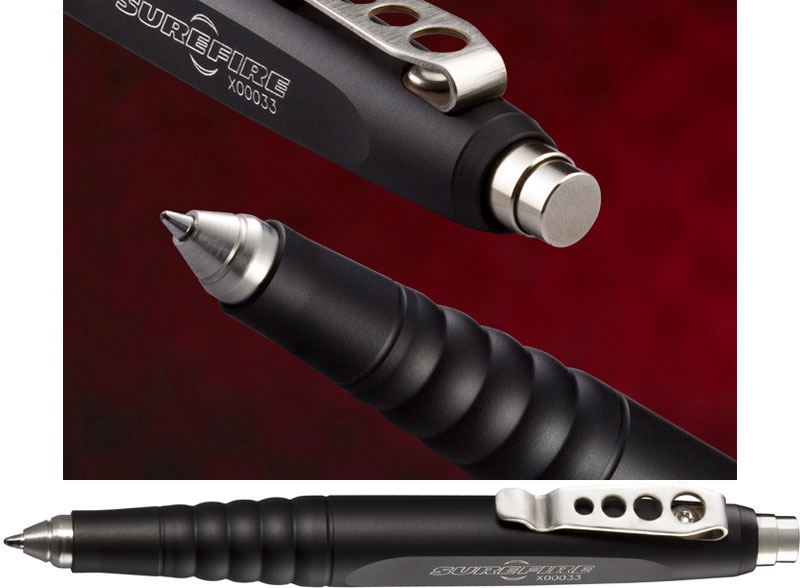 SureFire Pen II Retractable Ink Tip, Black Body - KnifeCenter - EWP-02 ...