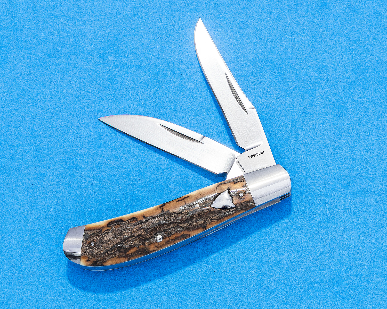 Swenson Knives Custom Serpentine Wharncliffe Trapper Folding Knife 2.55 ...