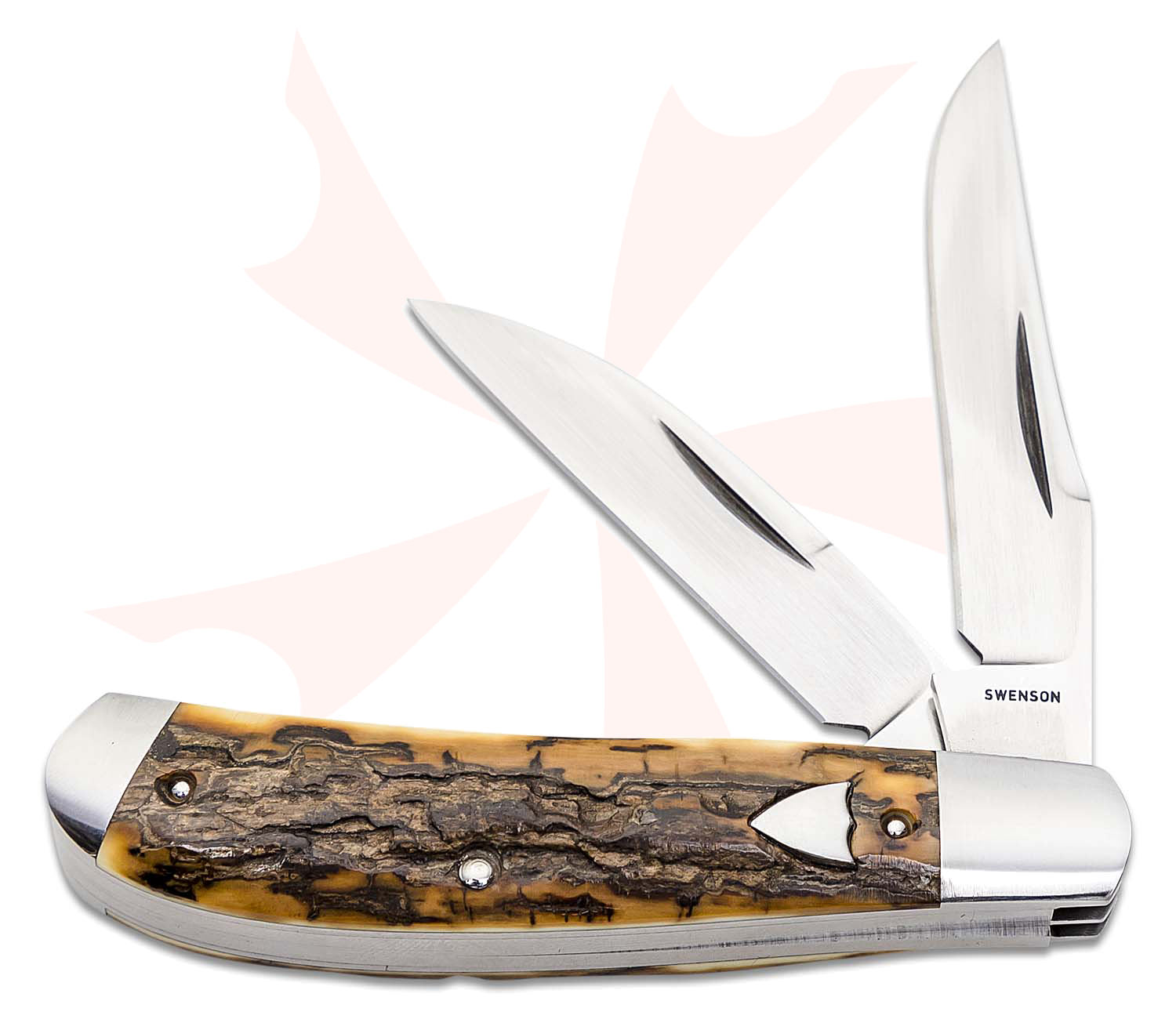Swenson Knives Custom Serpentine Wharncliffe Trapper Folding Knife 2.55 ...