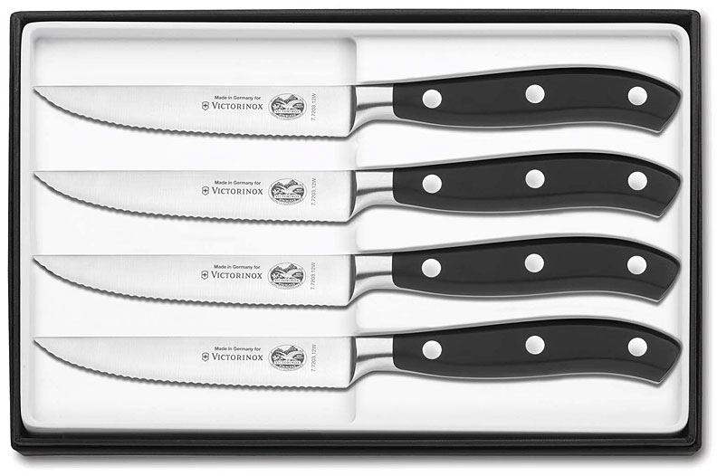 Victorinox Forschner Forged Cutlery 4 Piece Steak Knife Set w/Serrated ...