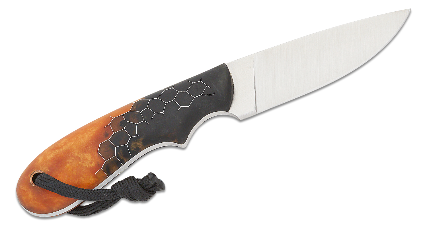 T.M. Hunt Custom Hedgehog Fixed Blade Knife 2.8" AEB-L Satin Blade ...