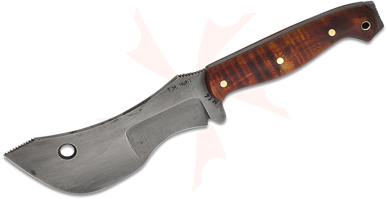 T.M. Hunt M14 Toe Popper Fixed Blade Knife 5.75" O1 Acid Etched Blade ...