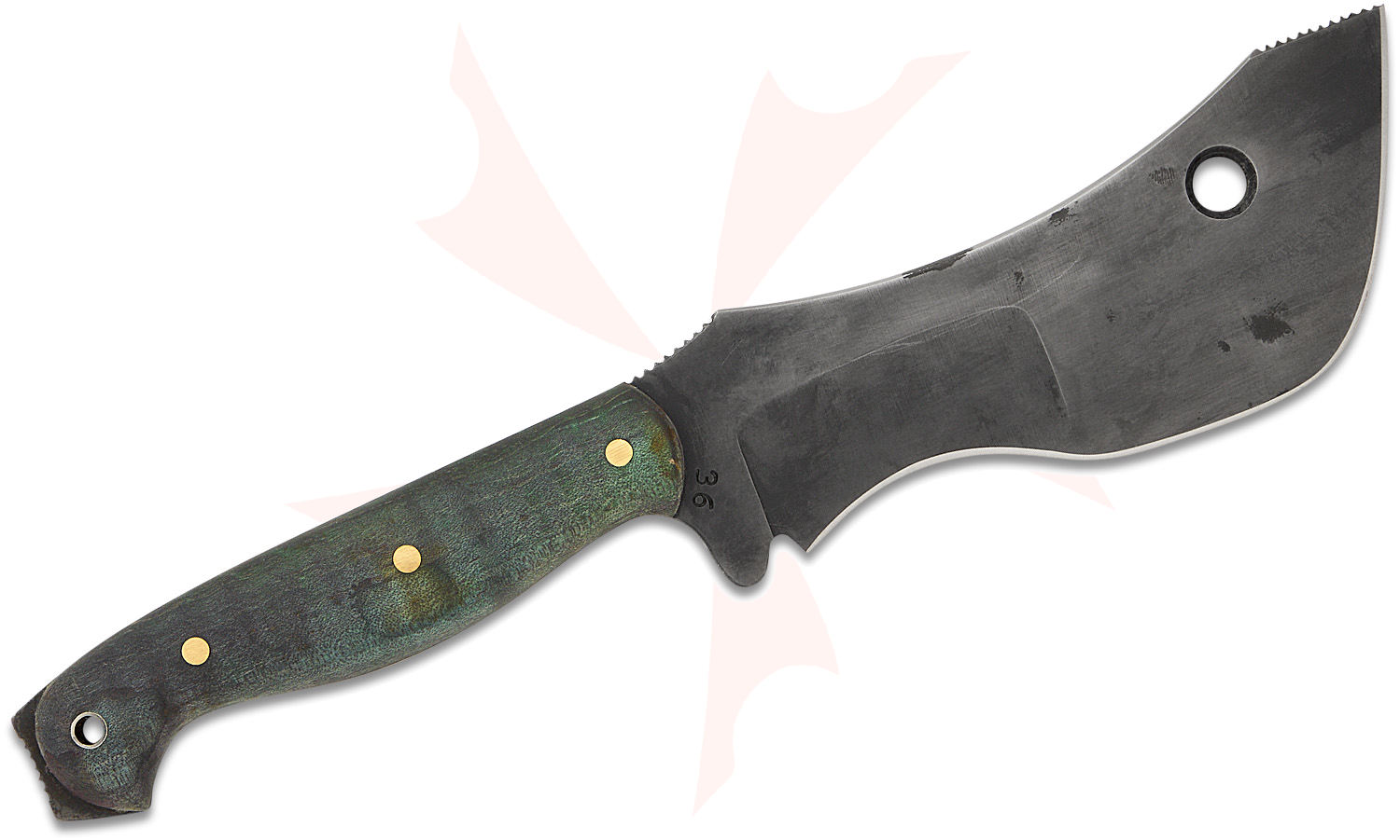 T.M. Hunt M14 Toe Popper Fixed Blade Knife 5.75" O1 Acid Etched Blade ...
