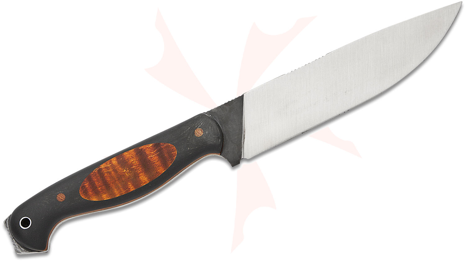 T.M. Hunt Custom Tradewater Fixed Blade 5.75" O1 Steel Satin Drop Point ...