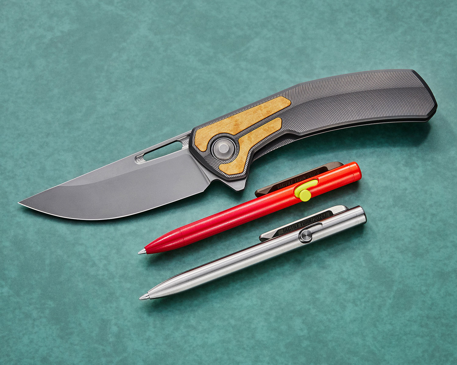 Tactile Knife Co. TJ Schwarz Archer Inlay Frame Lock Flipper Knife 3.4 ...