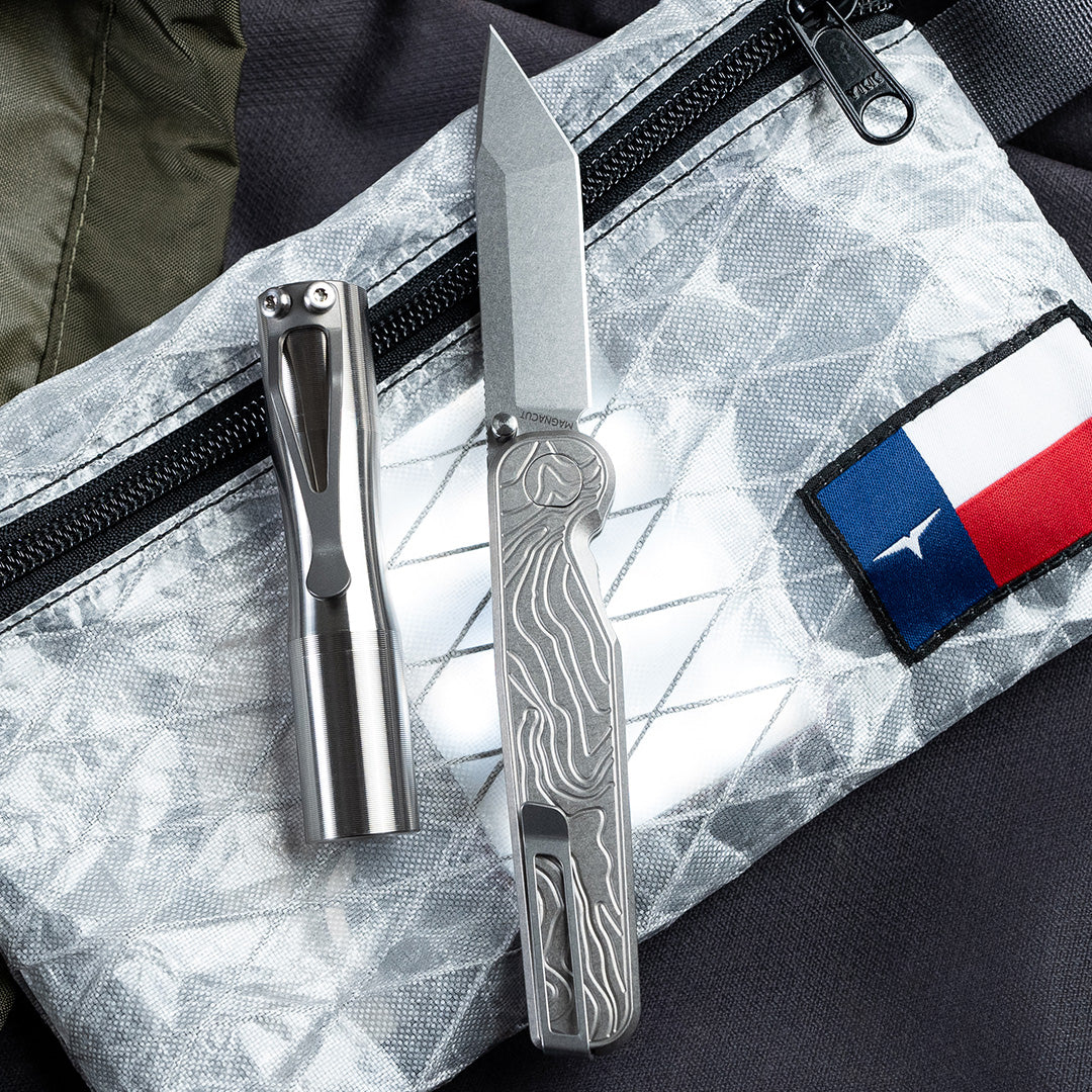 Tactile Knife Co. Rockwall Thumb Stud Folding Knife 3" MagnaCut Tanto ...
