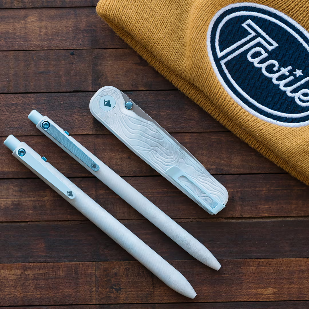 Tactile Knife Co. Limited Edition Seasonal Icefall Rockwall Thumb Stud ...