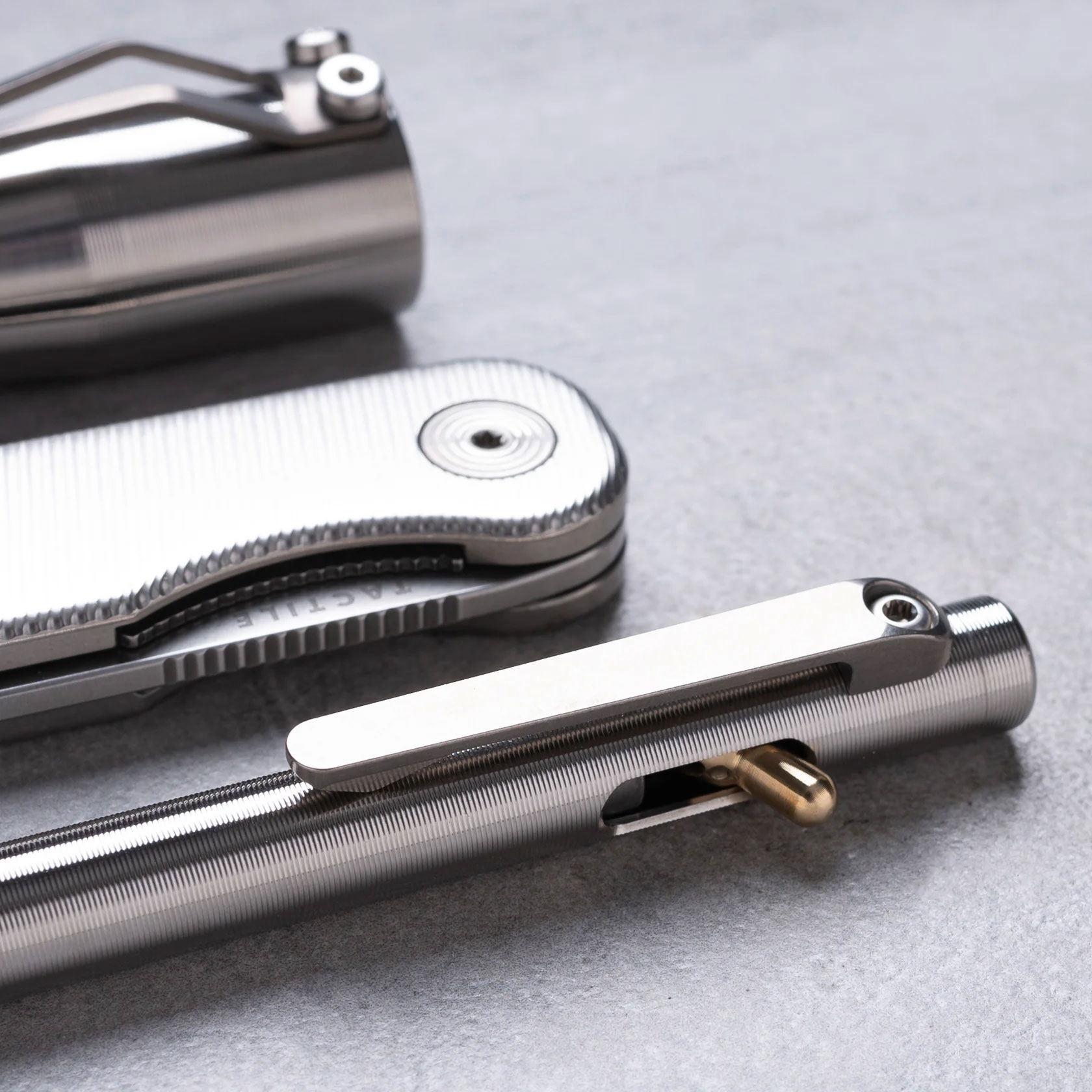 Tactile Turn Titanium Switch ClickShift Pen, 5.34" Overall ...