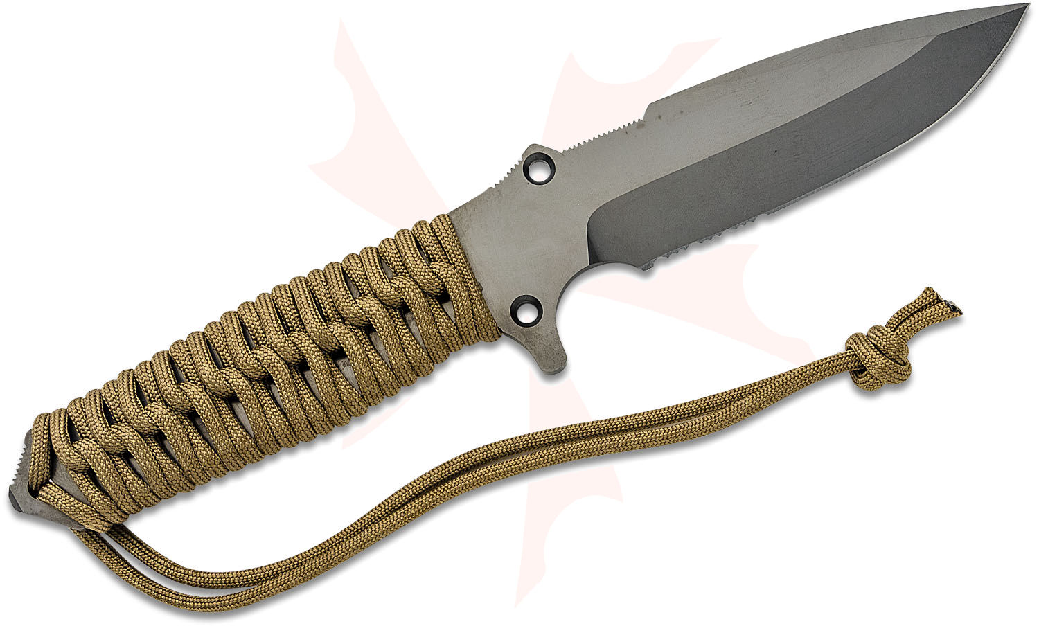 TB Outdoor Marauder Survival Knife, 4.88" MOX Gray PVD Drop Point Combo ...