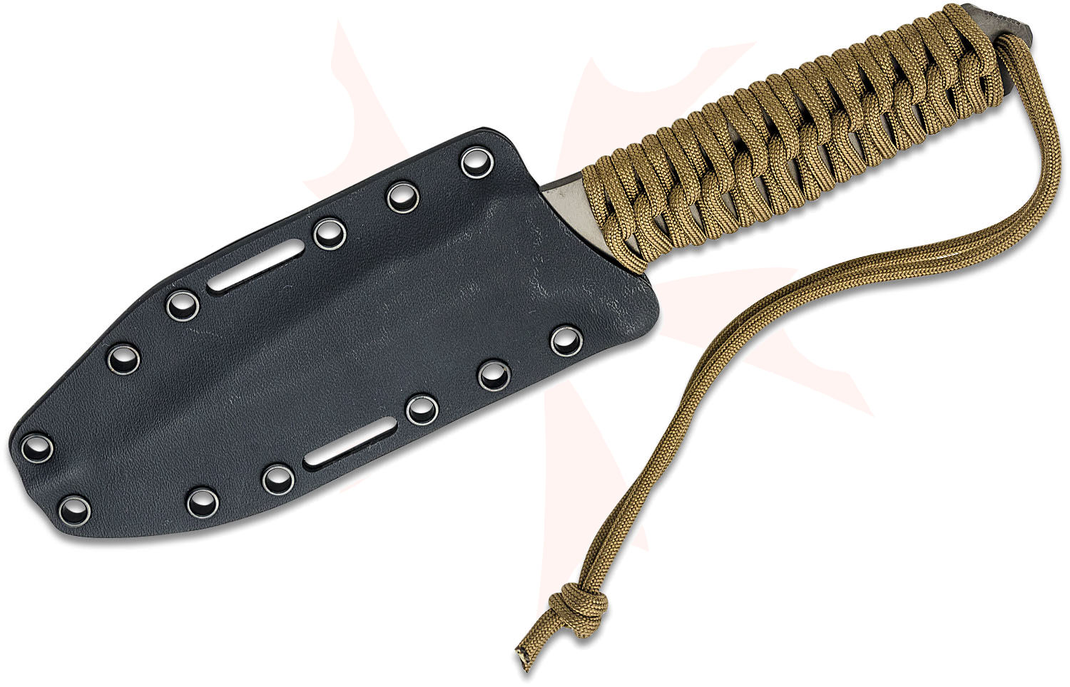 TB Outdoor Marauder Survival Knife, 4.88" MOX Gray PVD Drop Point Combo ...