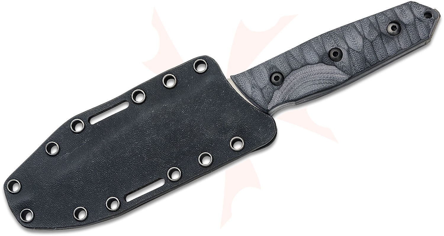 TB Outdoor Marauder Survival Knife, 4.88" MOX Gray PVD Drop Point Combo ...