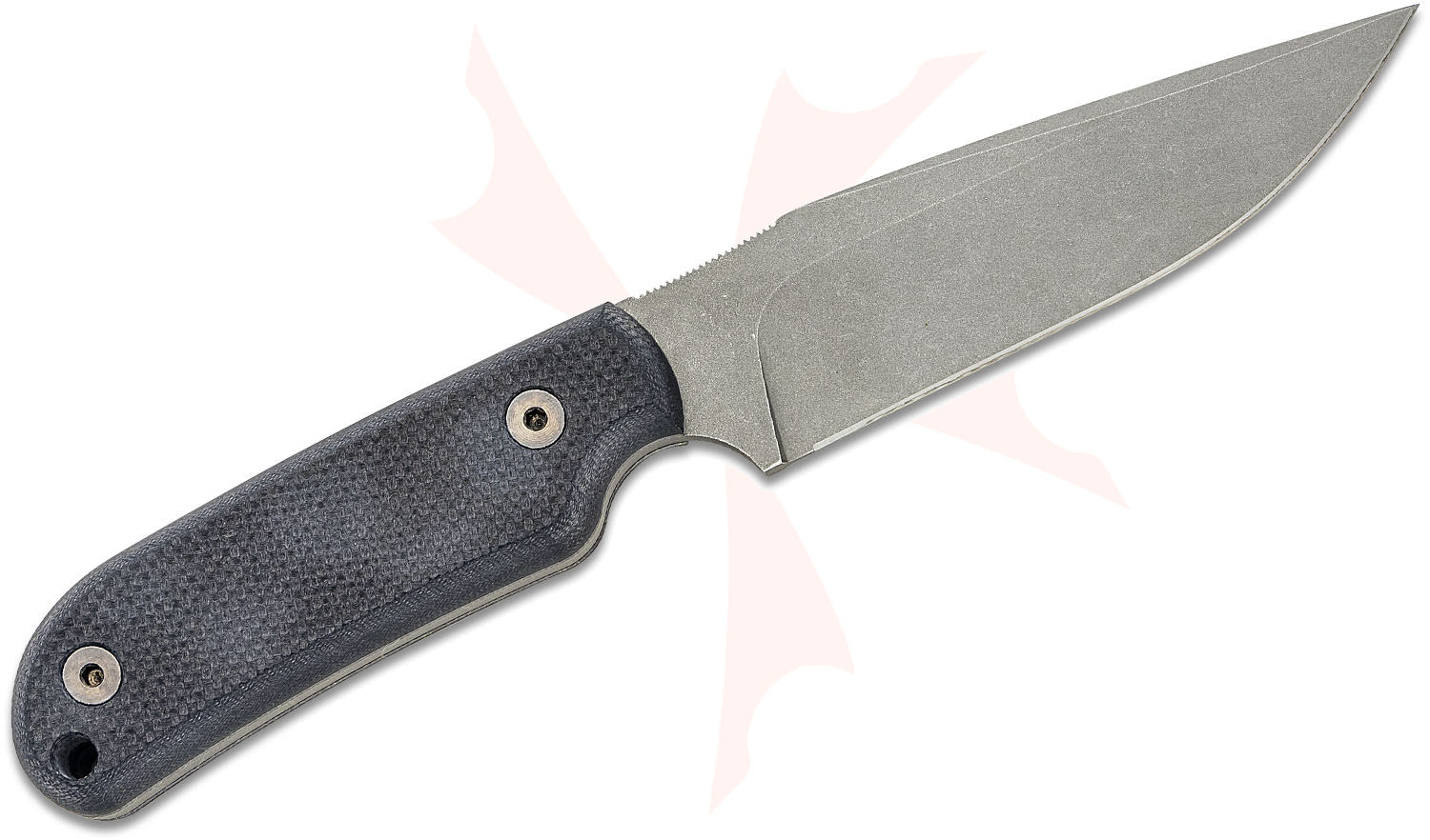 TB Outdoor Commandeur Fixed Blade Knife, 4.49" Alenox Stonewashed Drop ...