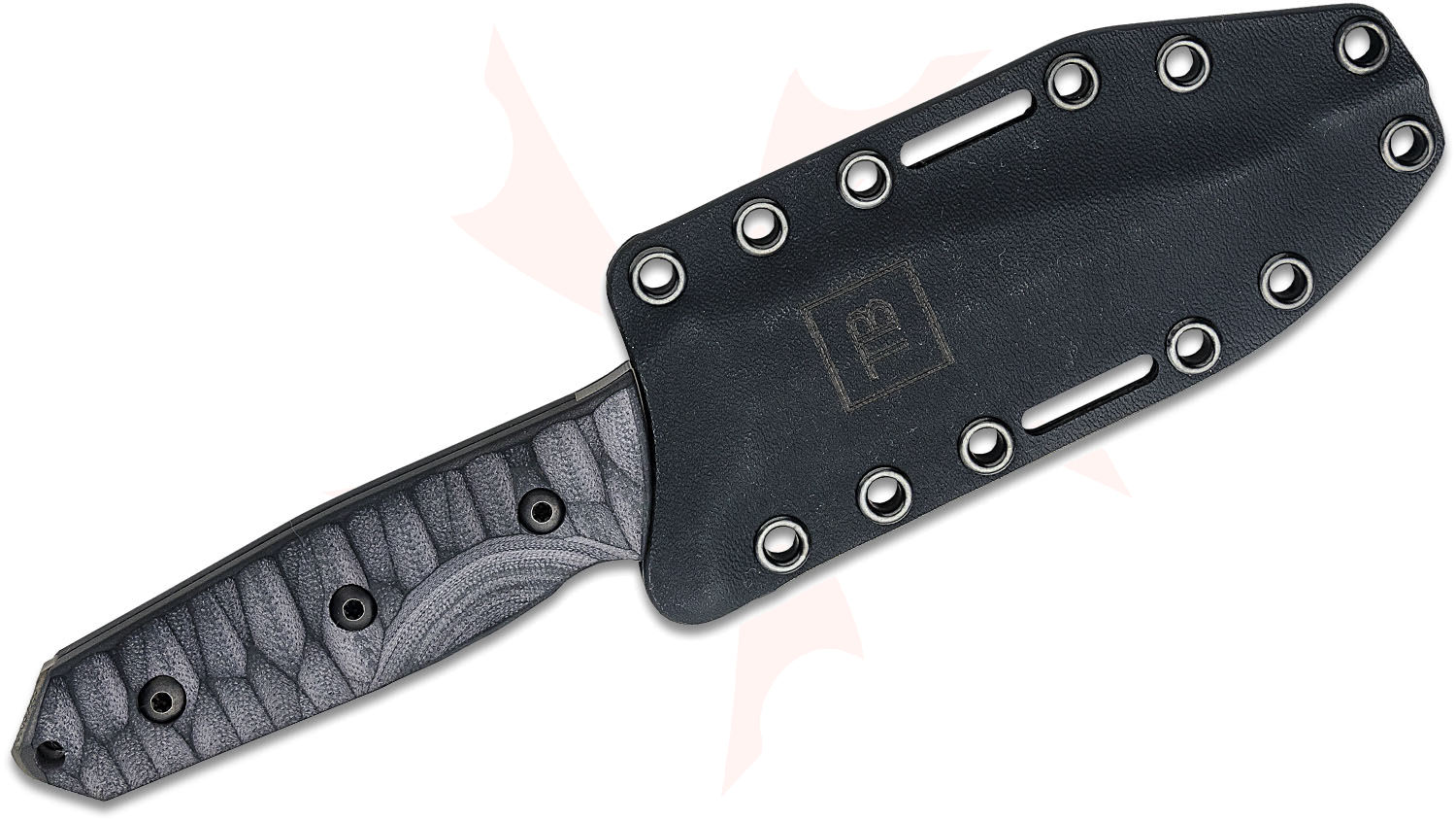 TB Outdoor Marauder Survival Knife, 4.88" MOX Gray PVD Drop Point Blade ...