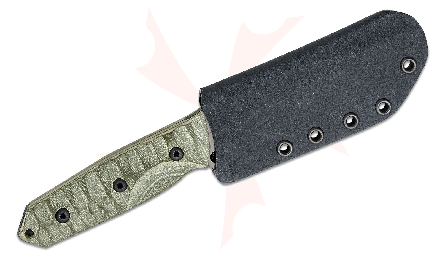 TB Outdoor Marauder Survival Knife, 4.88" MOX Gray PVD Drop Point Blade ...