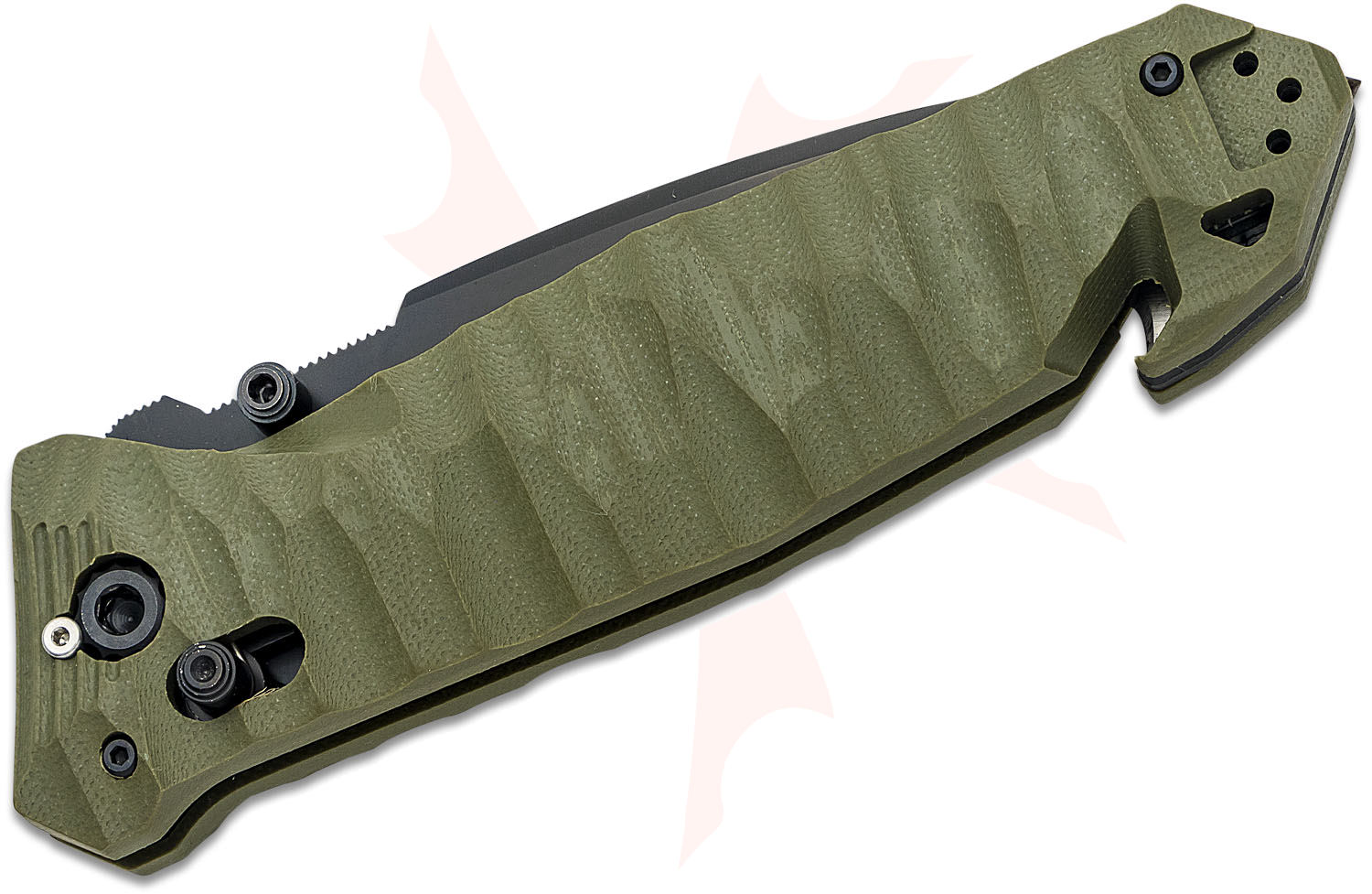 TB Outdoor CAC French Army Folding Knife, 3.62" Nitrox Black PVD Drop ...