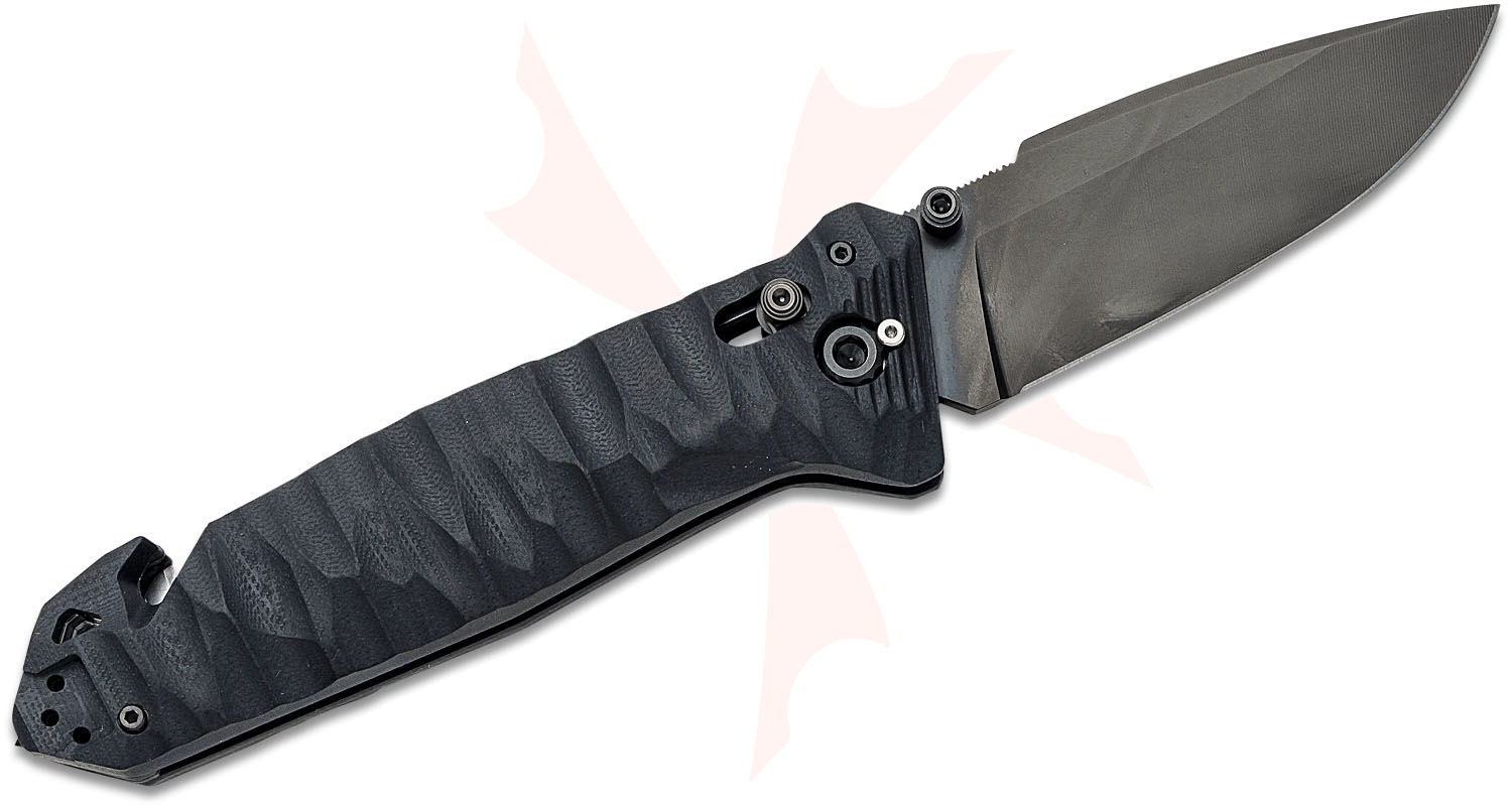 TB Outdoor CAC French Army Folding Knife, 3.62" Nitrox Black PVD Drop ...