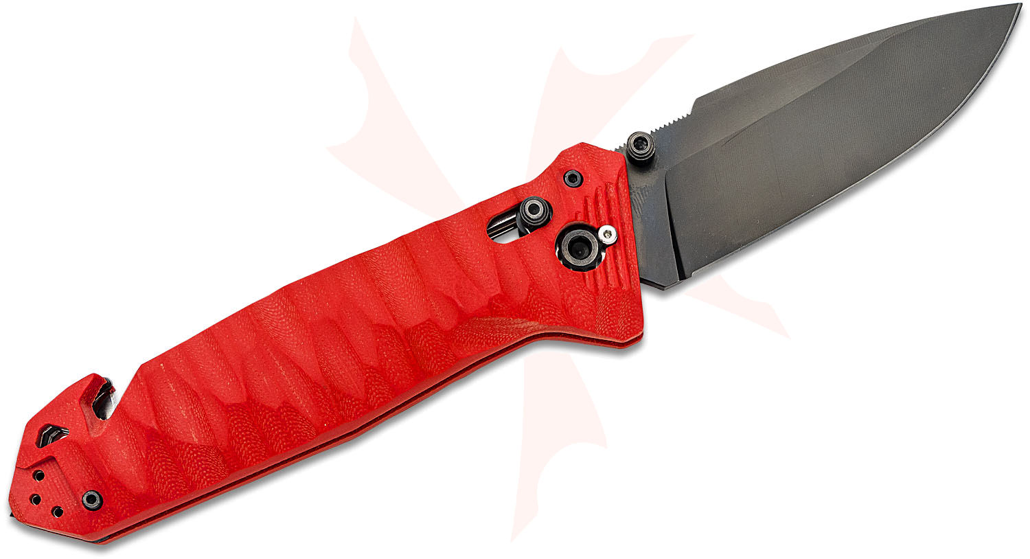 TB Outdoor CAC French Army Folding Knife, 3.62" Nitrox Black PVD Drop ...