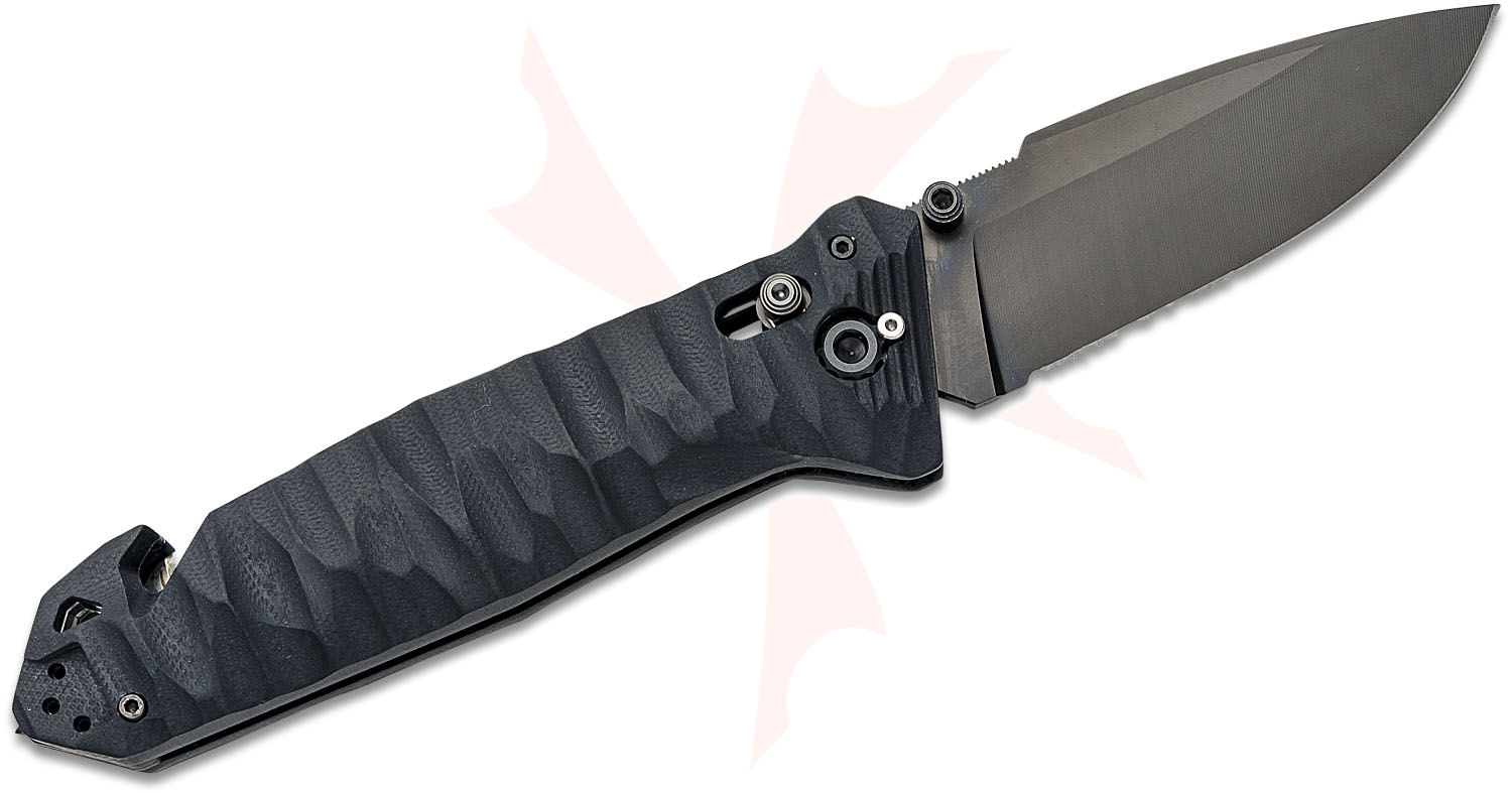TB Outdoor CAC French Army Folding Knife, 3.62" Nitrox Black PVD Combo ...