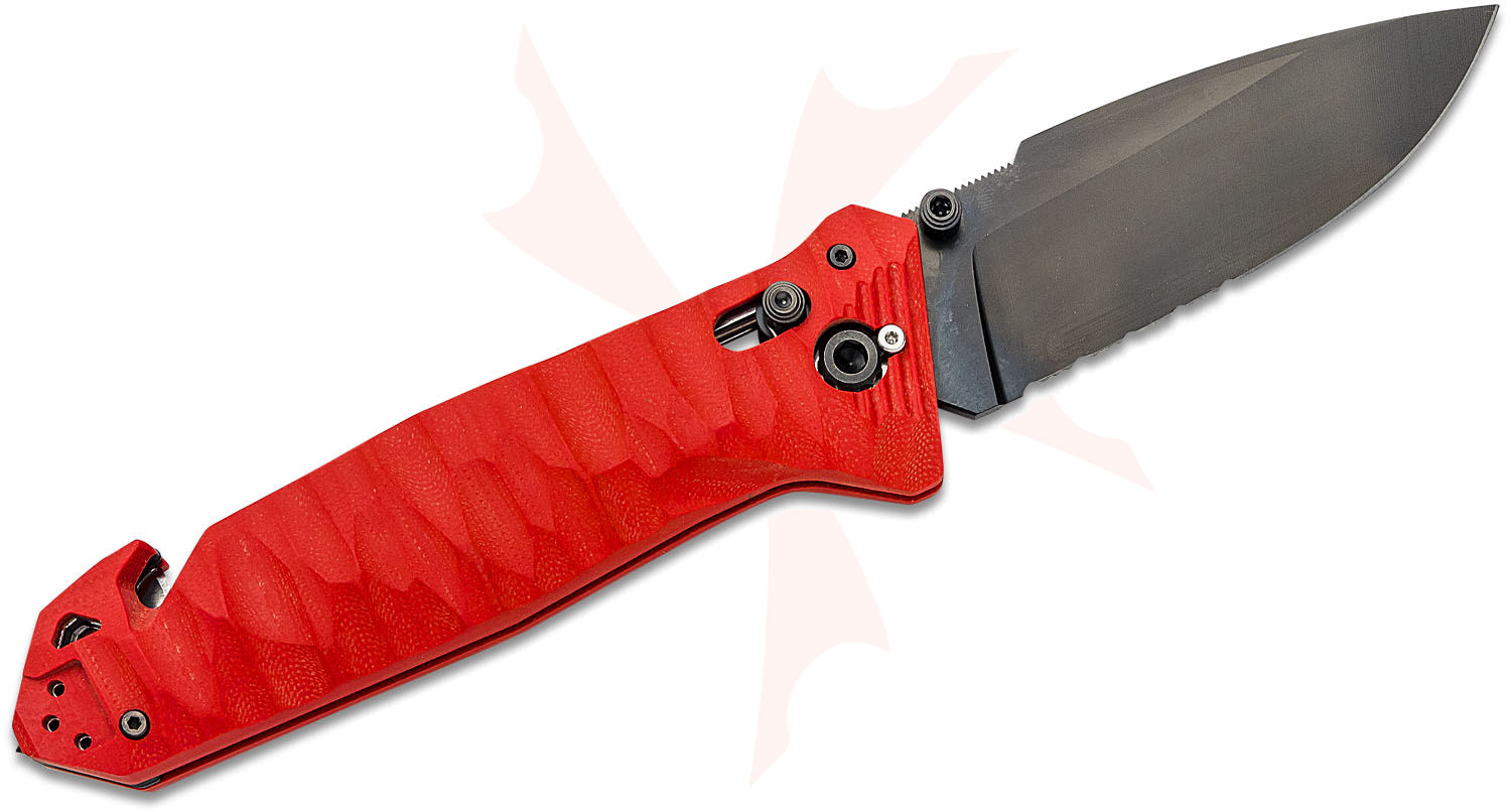 TB Outdoor CAC French Army Folding Knife, 3.62" Nitrox Black PVD Combo ...