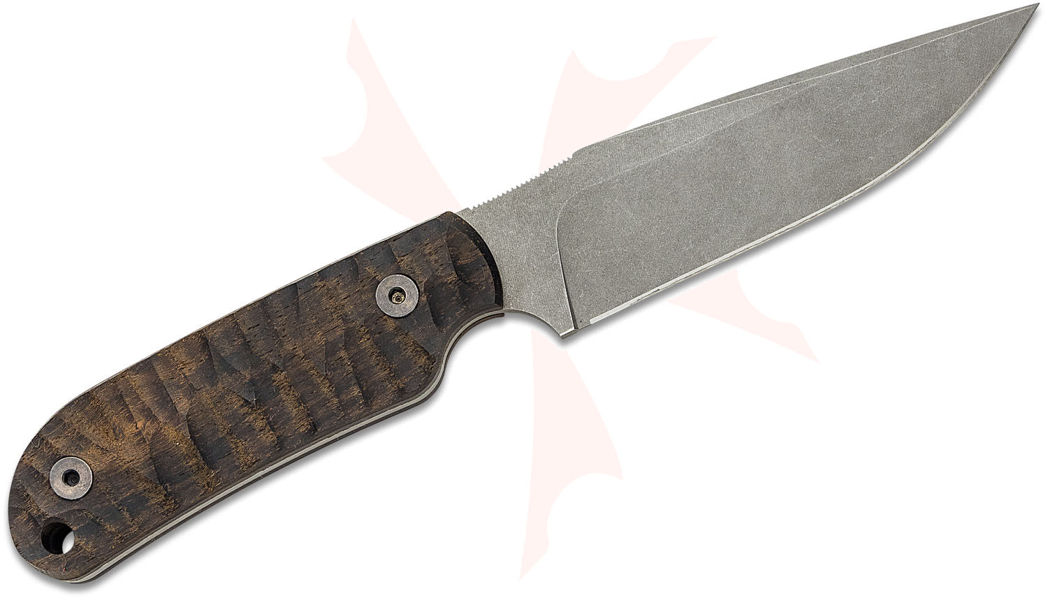 TB Outdoor Commandeur Fixed Blade Knife, 4.49" Alenox Stonewashed Drop ...