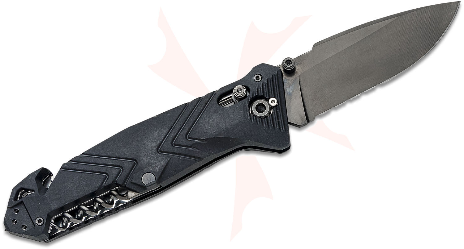 TB Outdoor CAC French Army Folding Knife, 3.62" Nitrox Black PVD Combo ...
