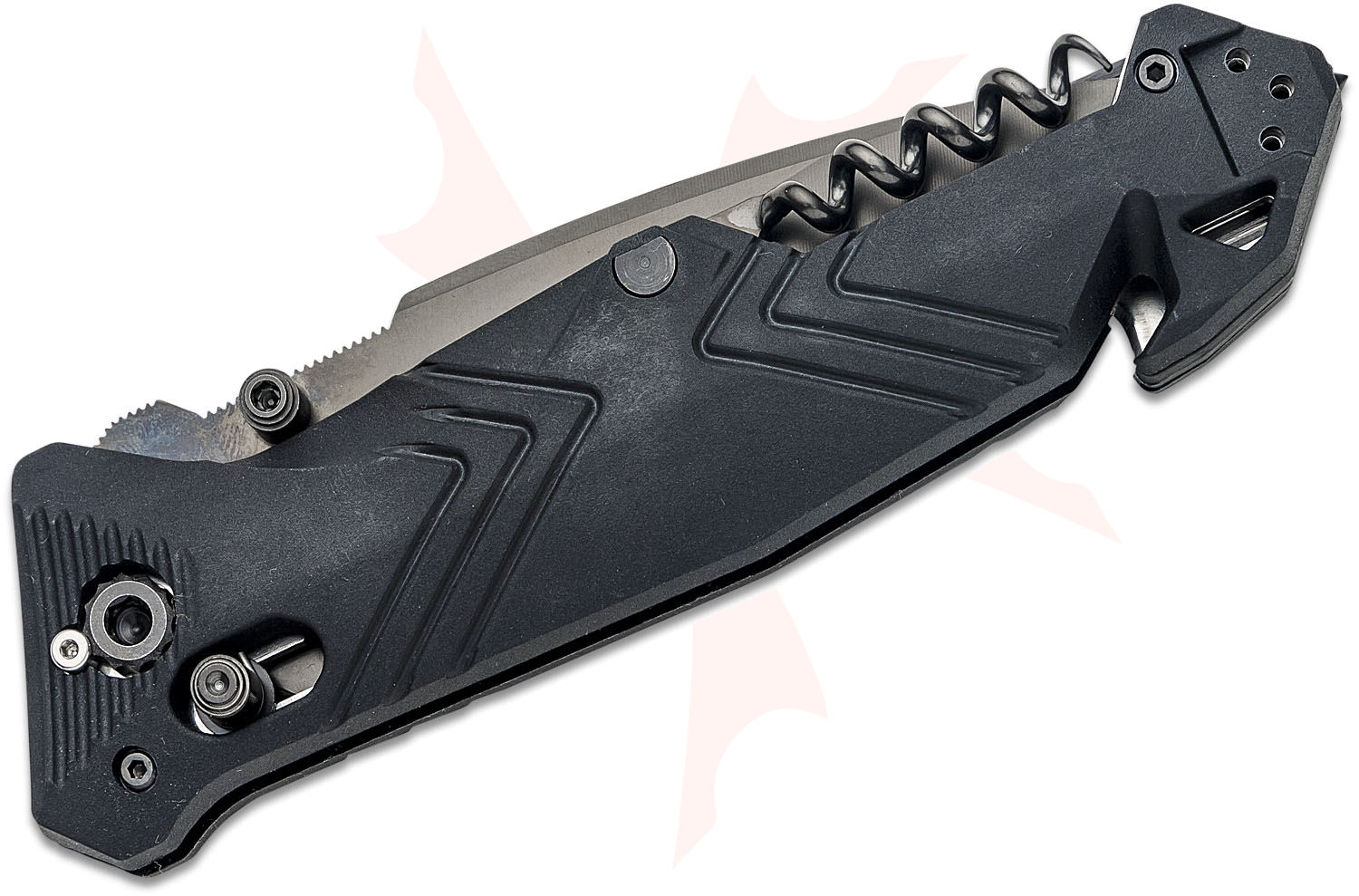 TB Outdoor CAC French Army Folding Knife, 3.62" Nitrox Black PVD Combo ...