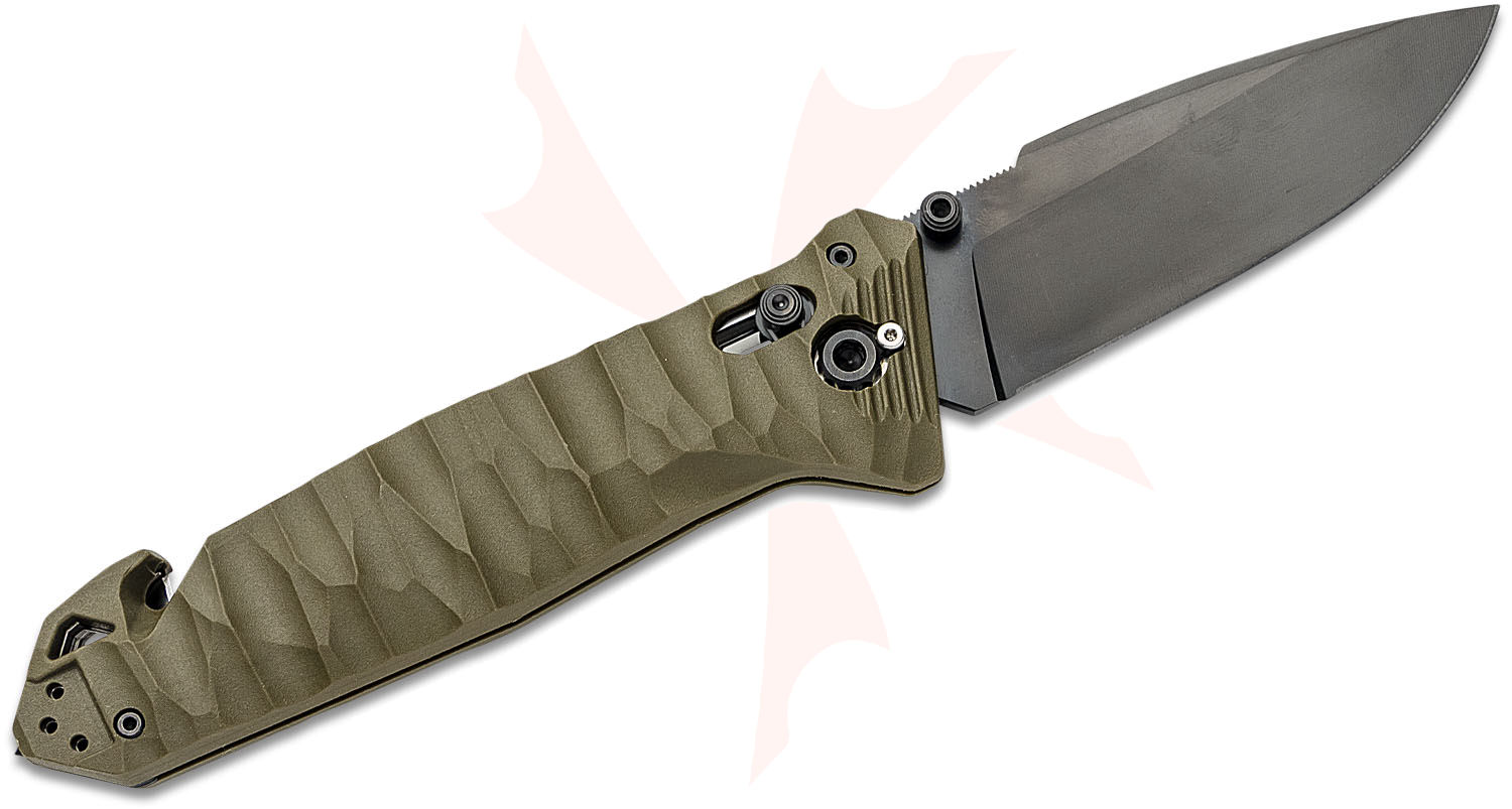 TB Outdoor CAC French Army Folding Knife, 3.62" Nitrox Black PVD Drop ...