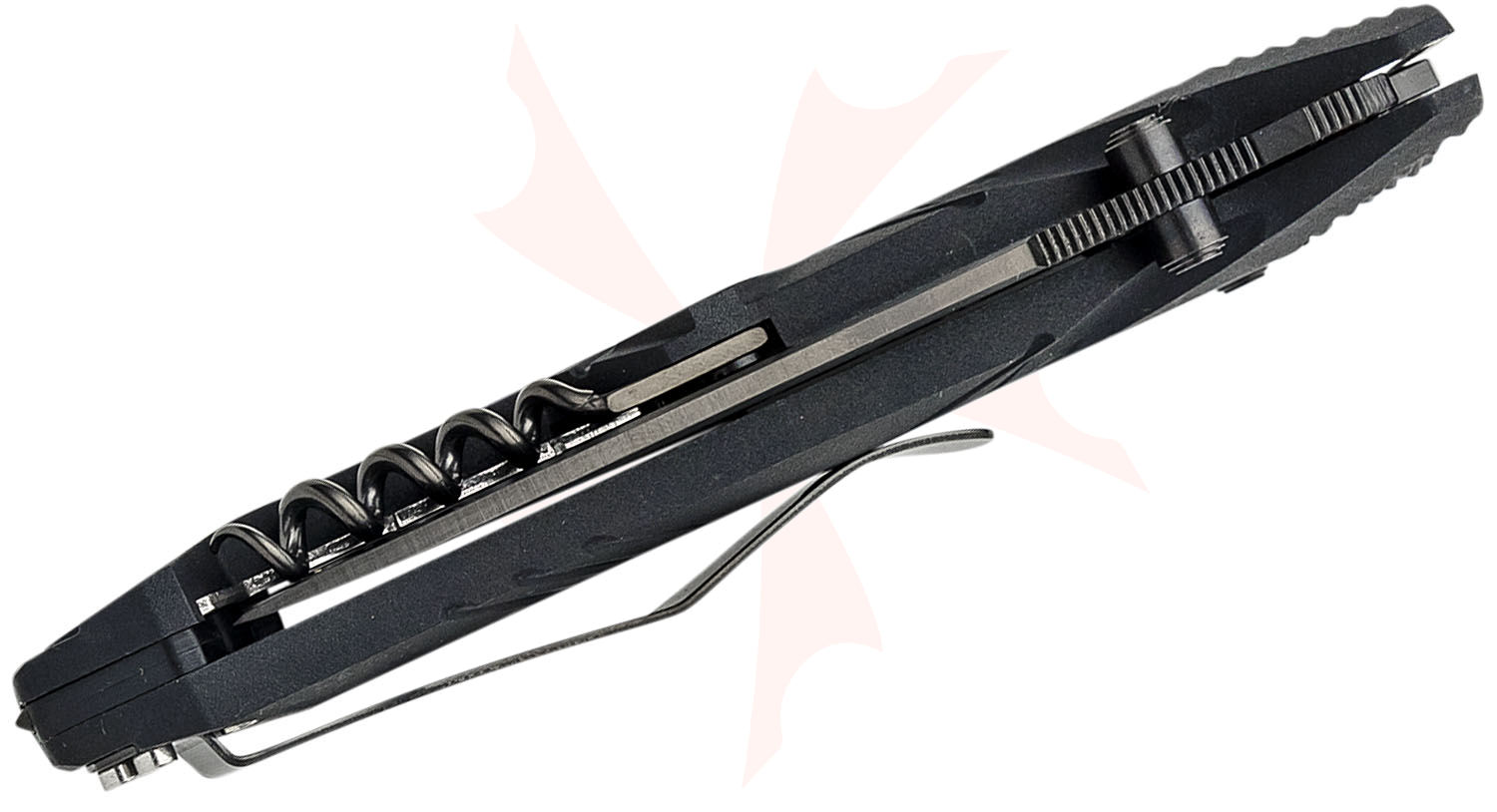 TB Outdoor CAC French Army Folding Knife, 3.62" Nitrox Black PVD Drop ...