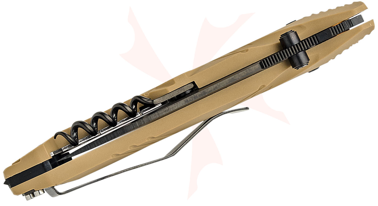 TB Outdoor CAC French Army Folding Knife, 3.62" Nitrox Black PVD Combo ...