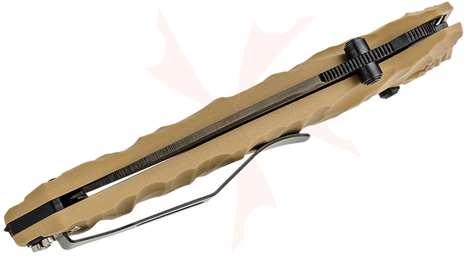 TB Outdoor CAC French Army Folding Knife, 3.62" Nitrox Black PVD Combo ...