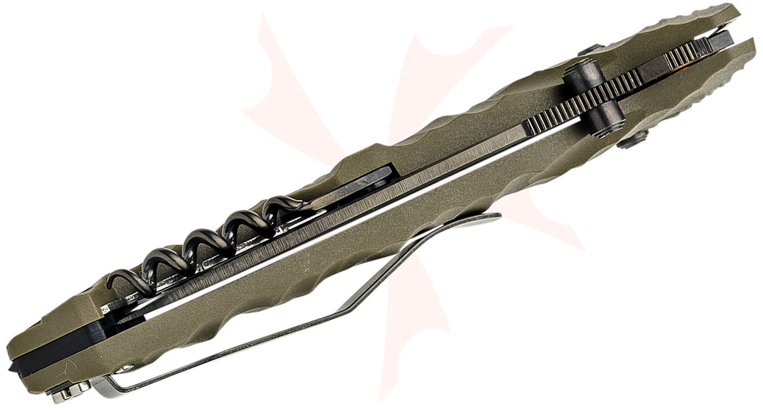 TB Outdoor CAC French Army Folding Knife, 3.62" Nitrox Black PVD Combo ...