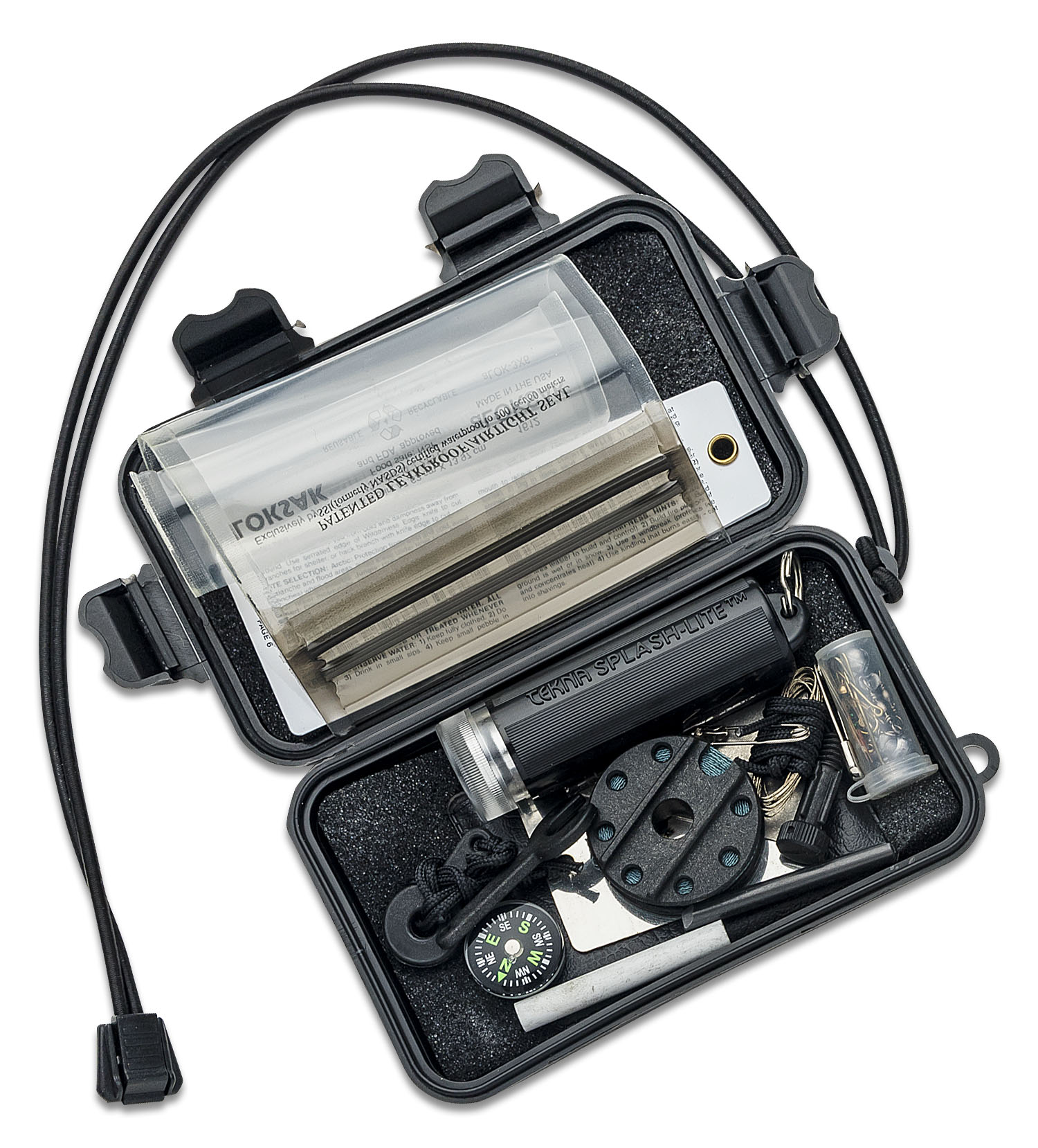 TEKNA Knives Wilderness Survival Box, Black - KnifeCenter - TEK-SB-B