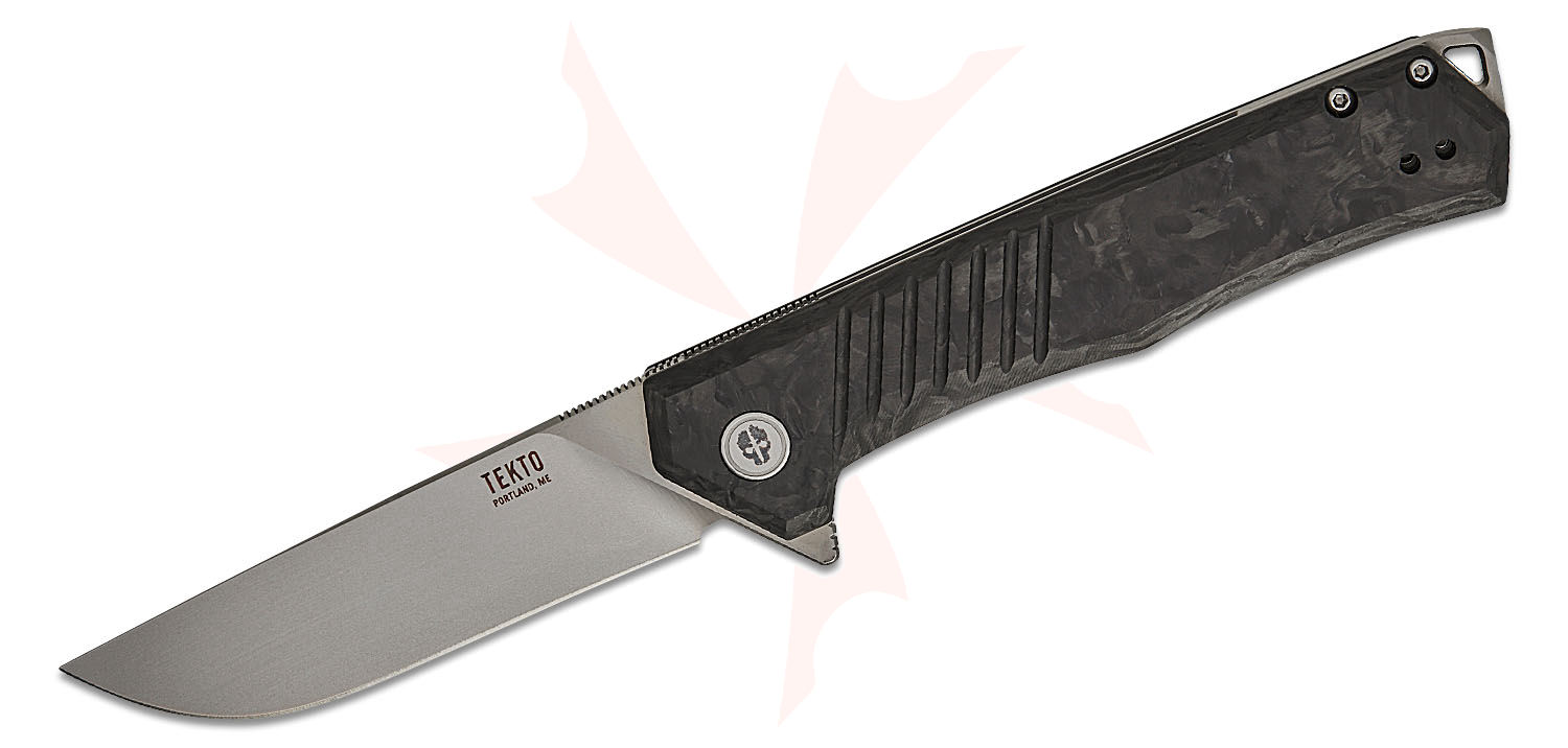 Tekto Knives F1 Alpha Liner Lock Flipper Knife 3.1" D2 Satin Modified ...