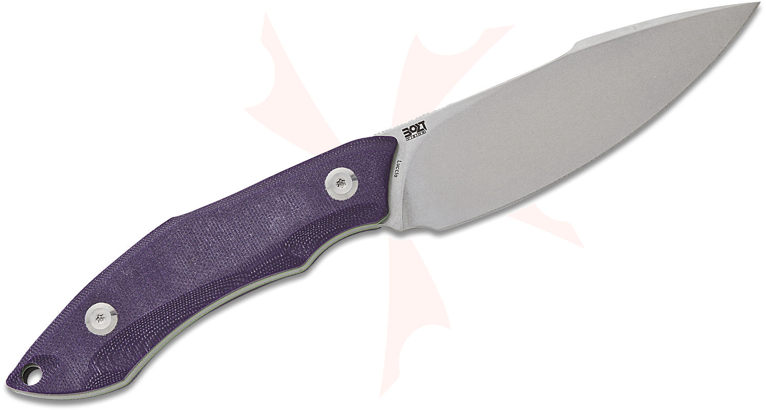 Tenable Knives Luccio Fixed Blade Knife 3.81" 14C28N Stonewashed ...