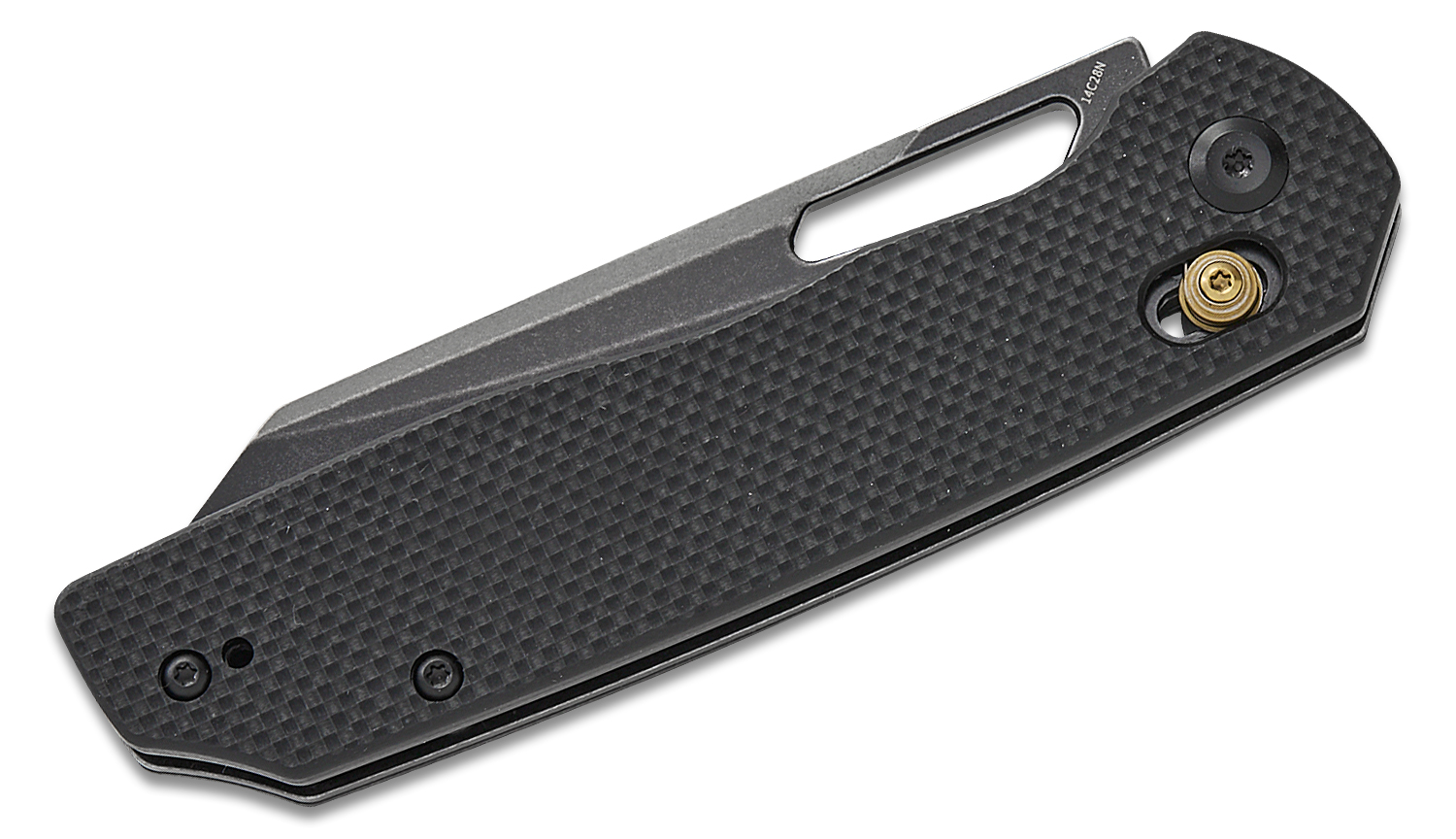 Tenable Knives Shard Crossbar Lock Folding Knife 3.47" 14C28N Black ...