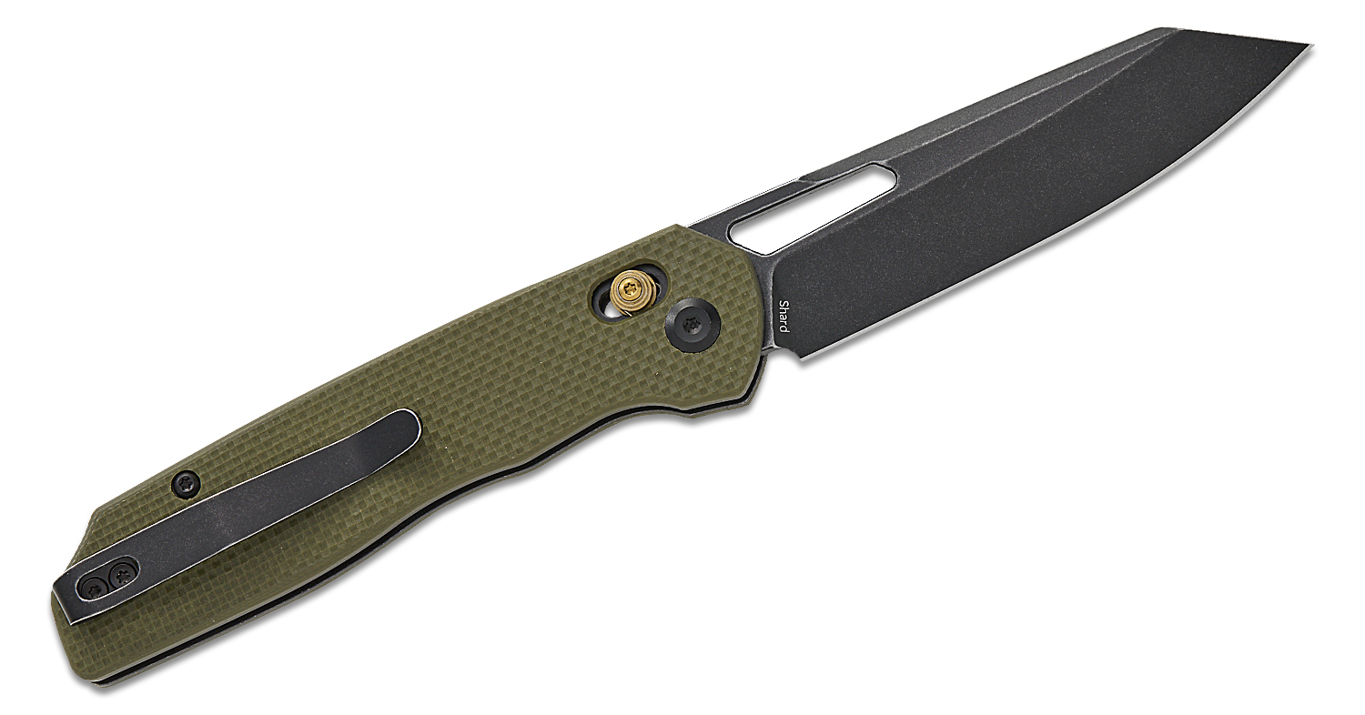 Tenable Knives Shard Crossbar Lock Folding Knife 3.47" 14C28N Black ...