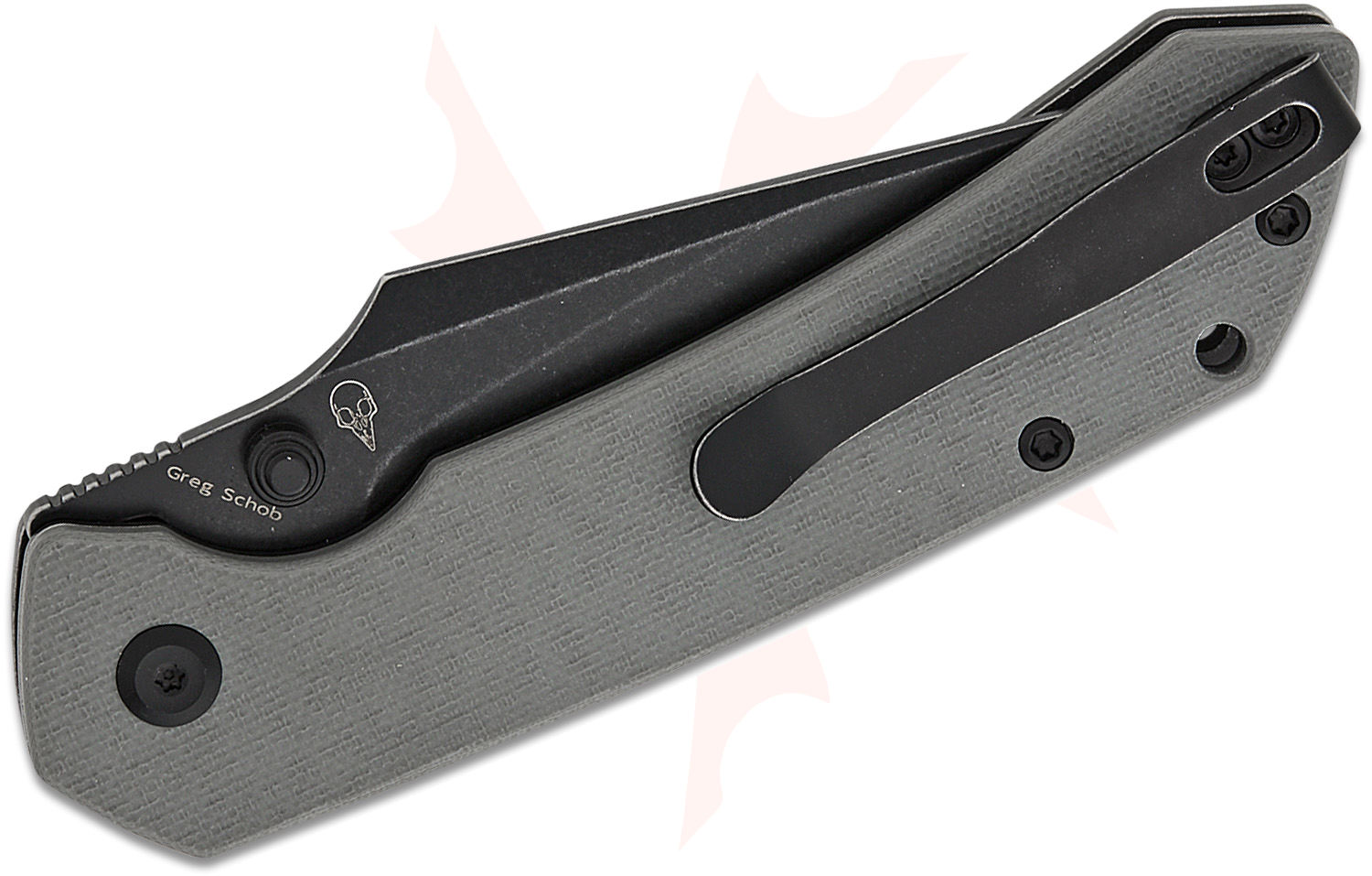 Tenable Knives Fenrir Button Lock Folding Knife 3.45" 14C28N Black ...