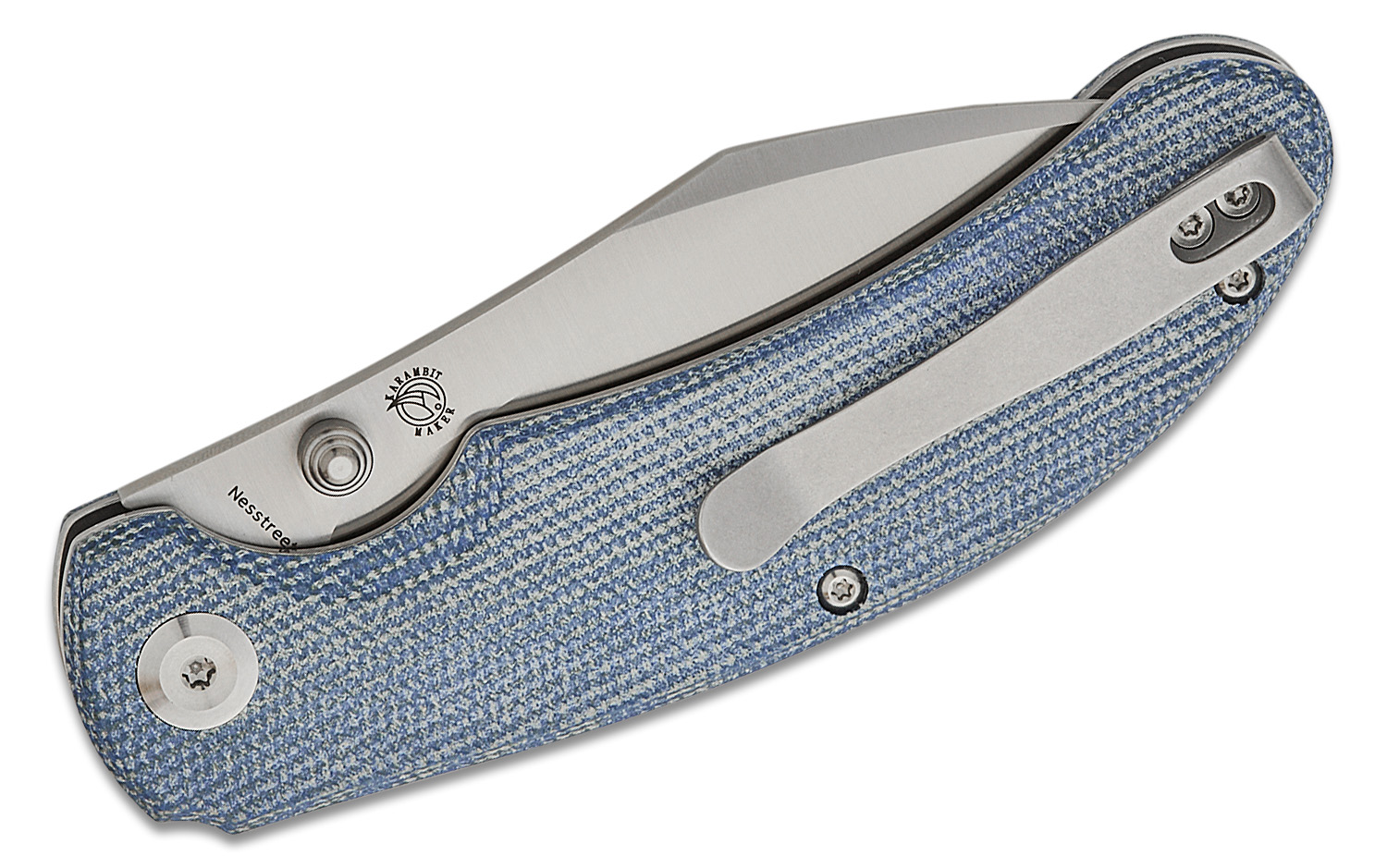 Tenable Knives Nesstreet Button Lock Folding Knife 3.58" 14C28N Satin ...