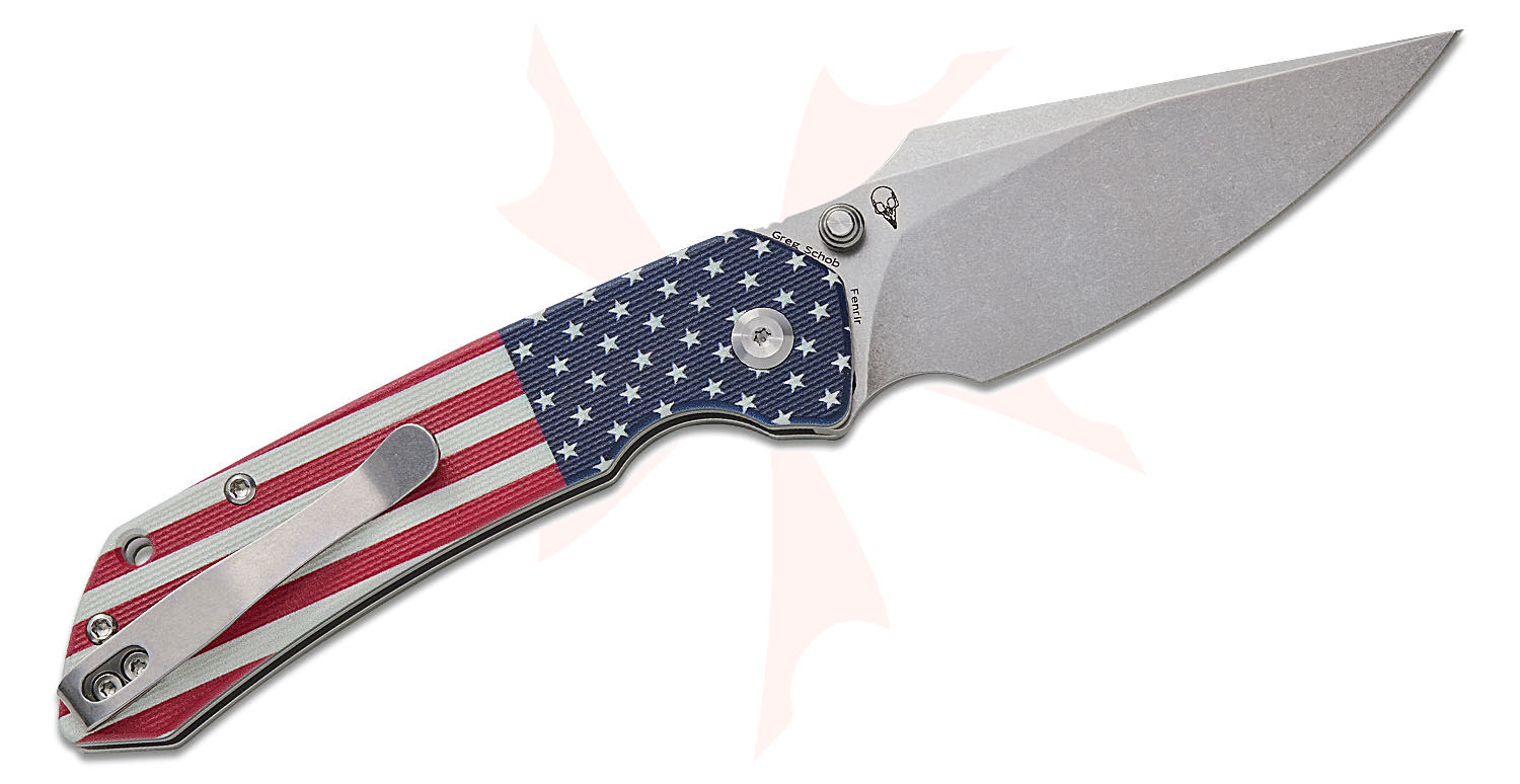 Tenable Knives Fenrir Button Lock Folding Knife 3.45" 14C28N ...