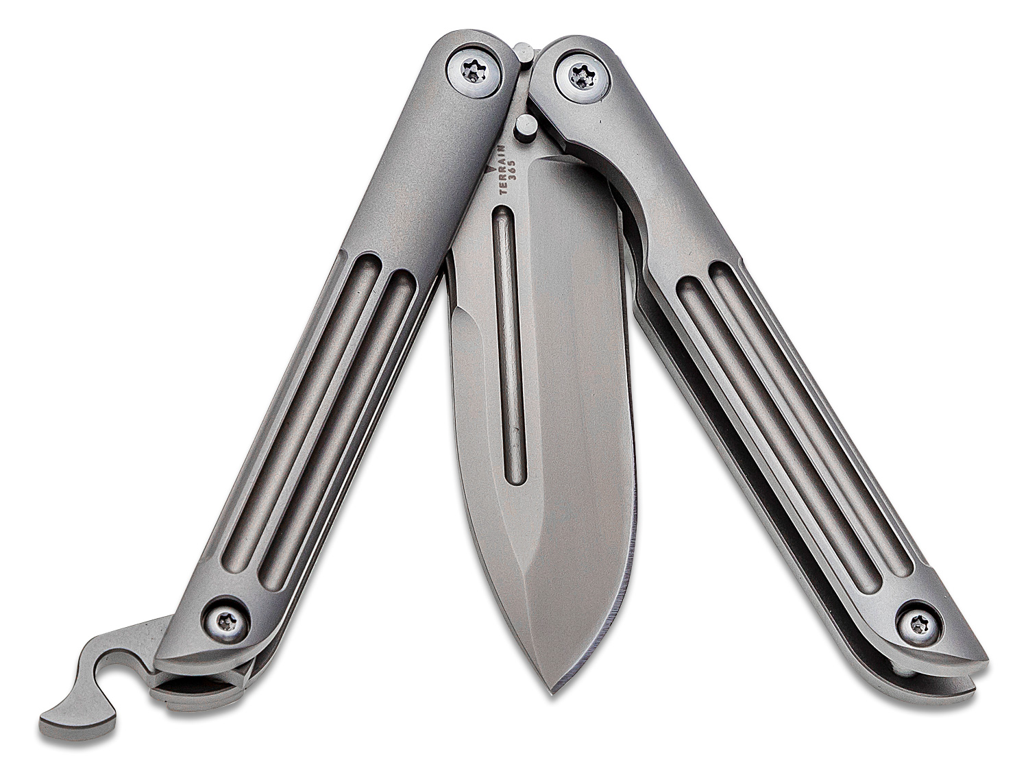 Terrain 365 Mini-Butterfly Balisong Folding Knife 2.125" M390 Spear ...