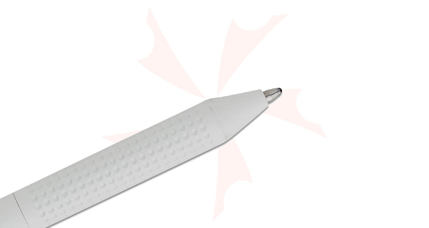 The James Brand The Burwell Pen, White Stainless Steel, 5.4" Overall ...