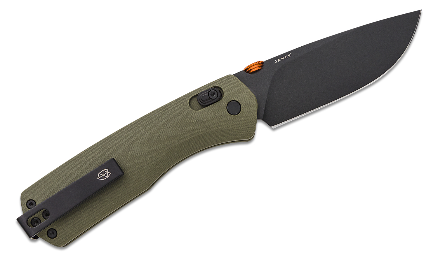 The James Brand Carter XL Folding Knife 3.3" Black VG-10 Plain Blade ...