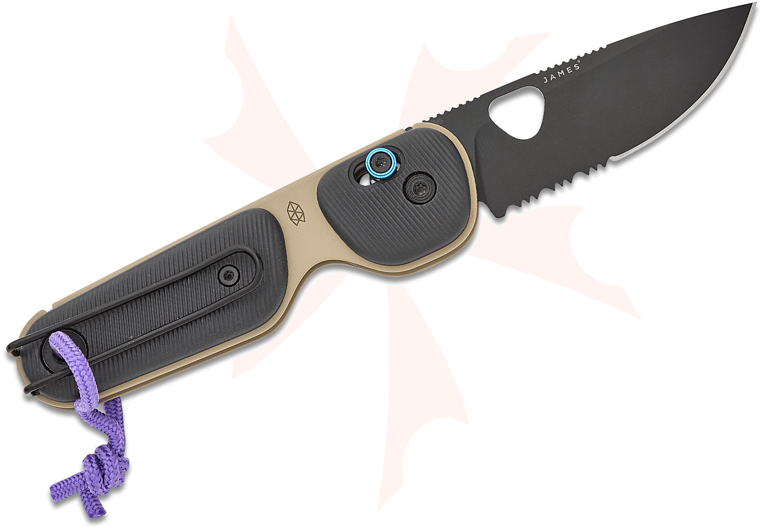 The James Brand Redstone Folding Knife 2.5" Sandvik 12C27 Black Combo ...
