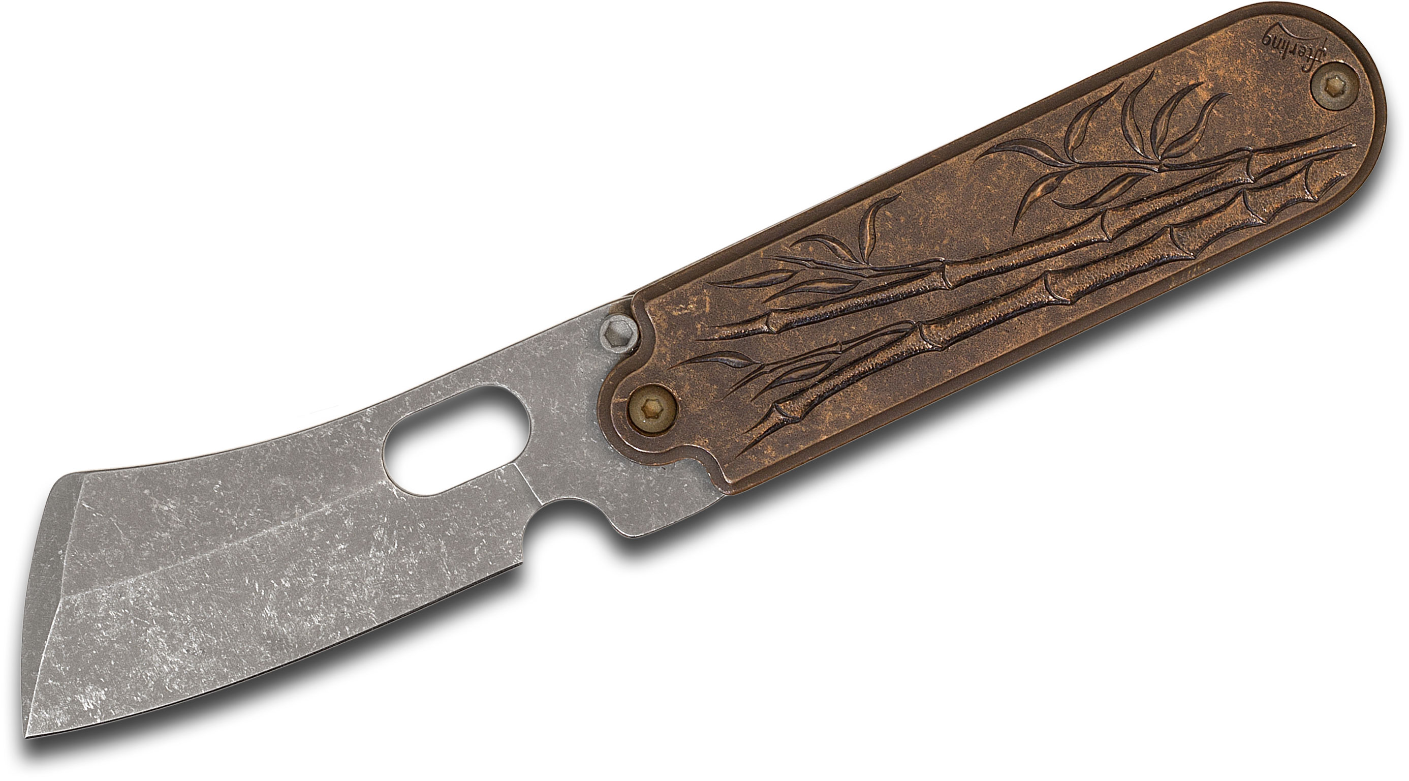 Serge Panchenko Custom Bean Cleaver Slipjoint Flipper 2.125" Dark ...