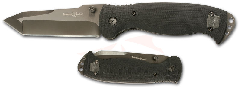 Timberline 18-Delta 4" Tanto Blade Black G-10 Handle - KnifeCenter ...