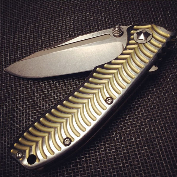 Tim Britton Knives Custom T-10 Flipper 2.96" S35VN Drop Point Blade ...