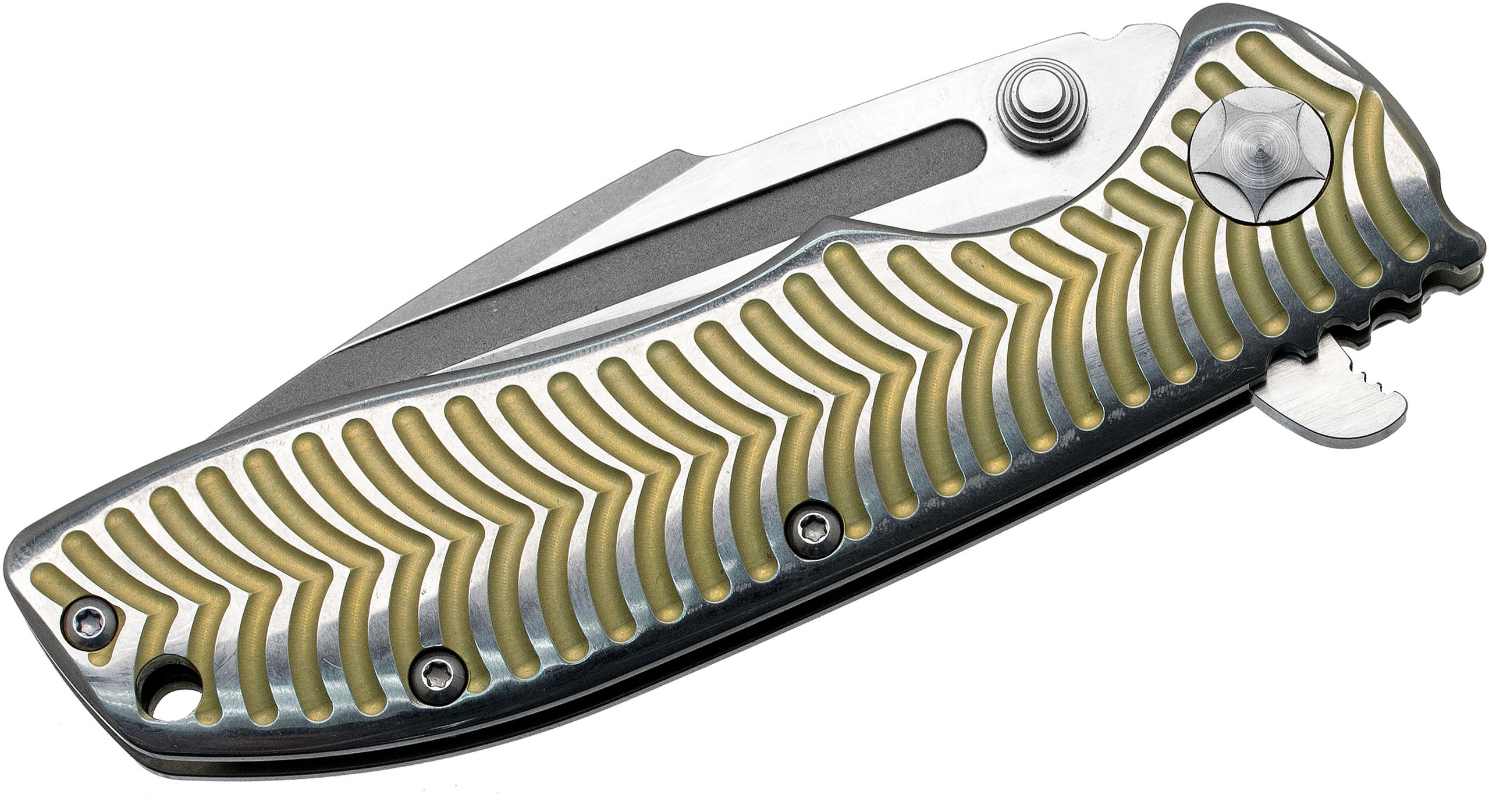 Tim Britton Knives Custom T-10 Flipper 2.96" S35VN Drop Point Blade ...