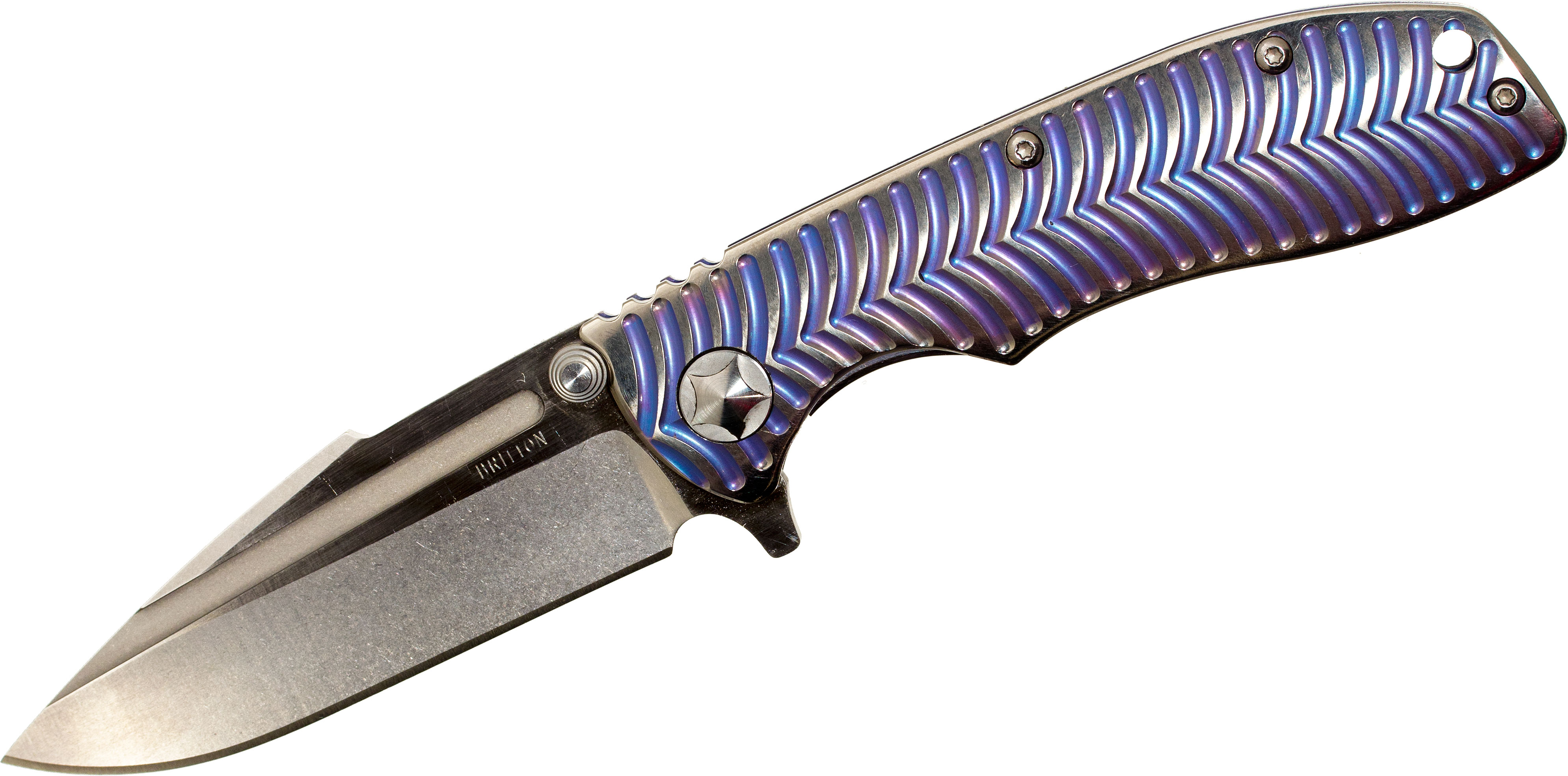 Tim Britton Knives Custom T-10 Flipper 2.96" S35VN Drop Point Blade ...