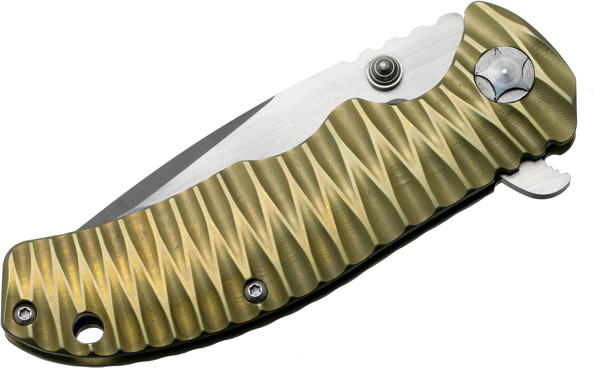 Tim Britton Knives Custom Tango T-2 Flipper 2.9" Satin S35VN Drop Point ...