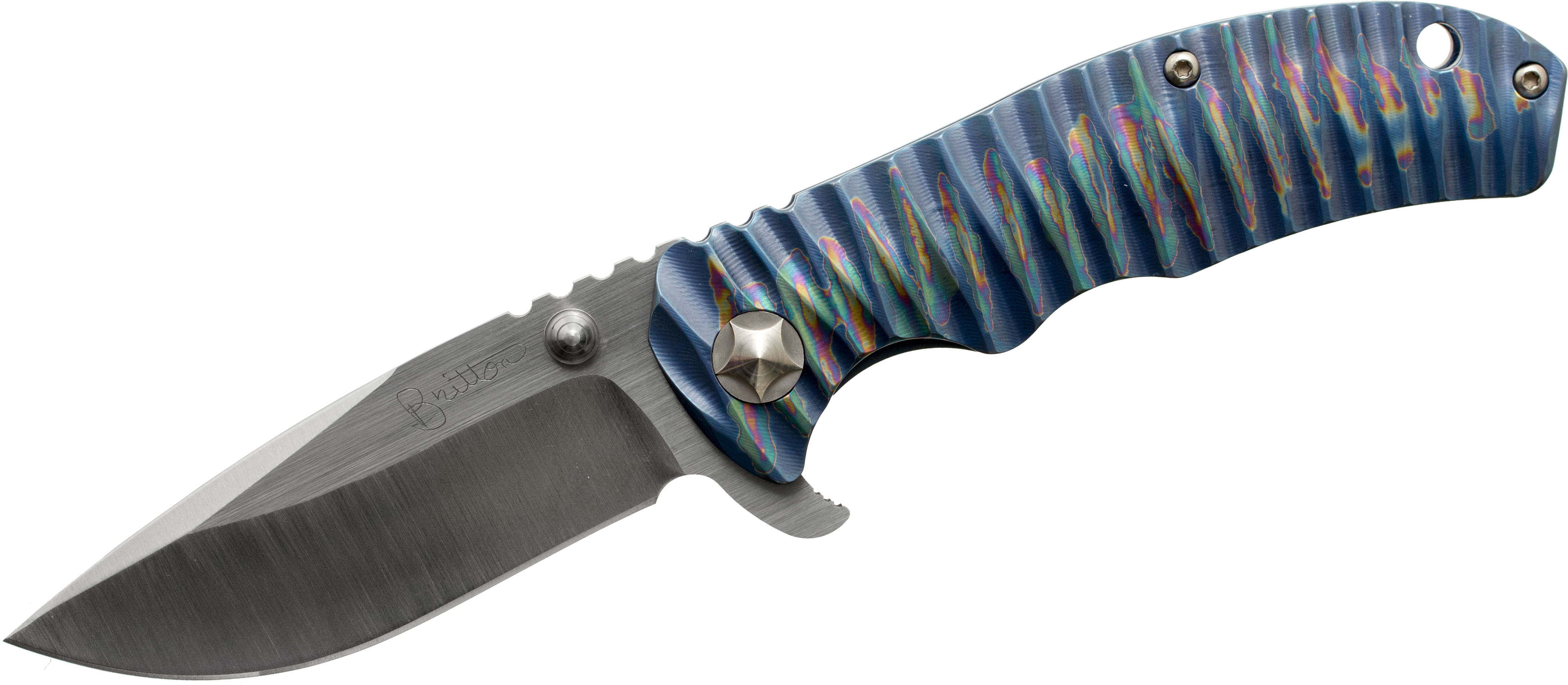 Tim Britton Knives Custom Flipper Tango Flipper 3" S35VN Drop Point ...